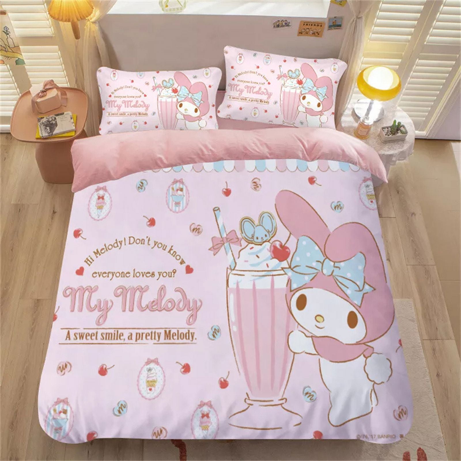 Kawaii My Melody Kuromi Single Double Soft and Comfortable Duvet Cover ...