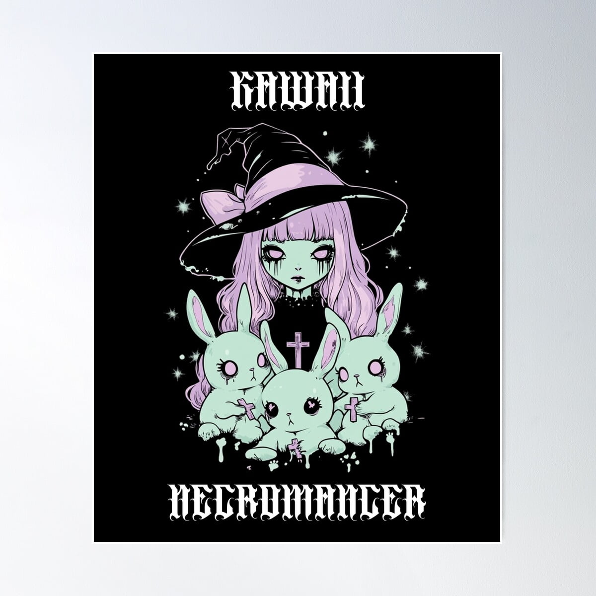 Kawaii Necromancer Poster Wall Art, Modern Wall Decor For Living Room ...