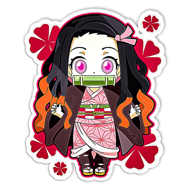 Kawaii Nezuko Demon Slayer Kimetsu No Yaiba Sticker Phone Decal Water ...