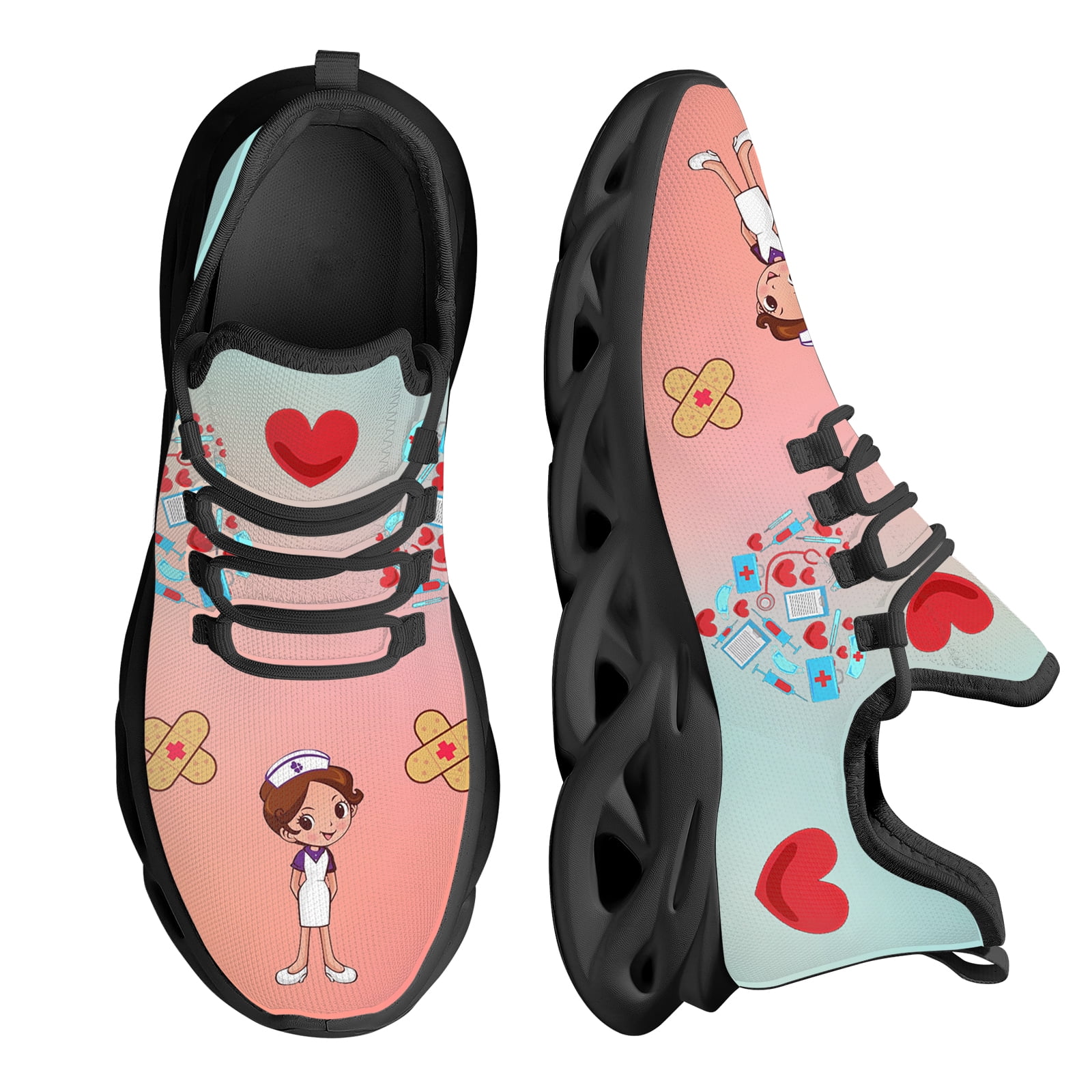 Kawaii Nurse Medical Assistant Running Sneakers for Women 2025 New ...