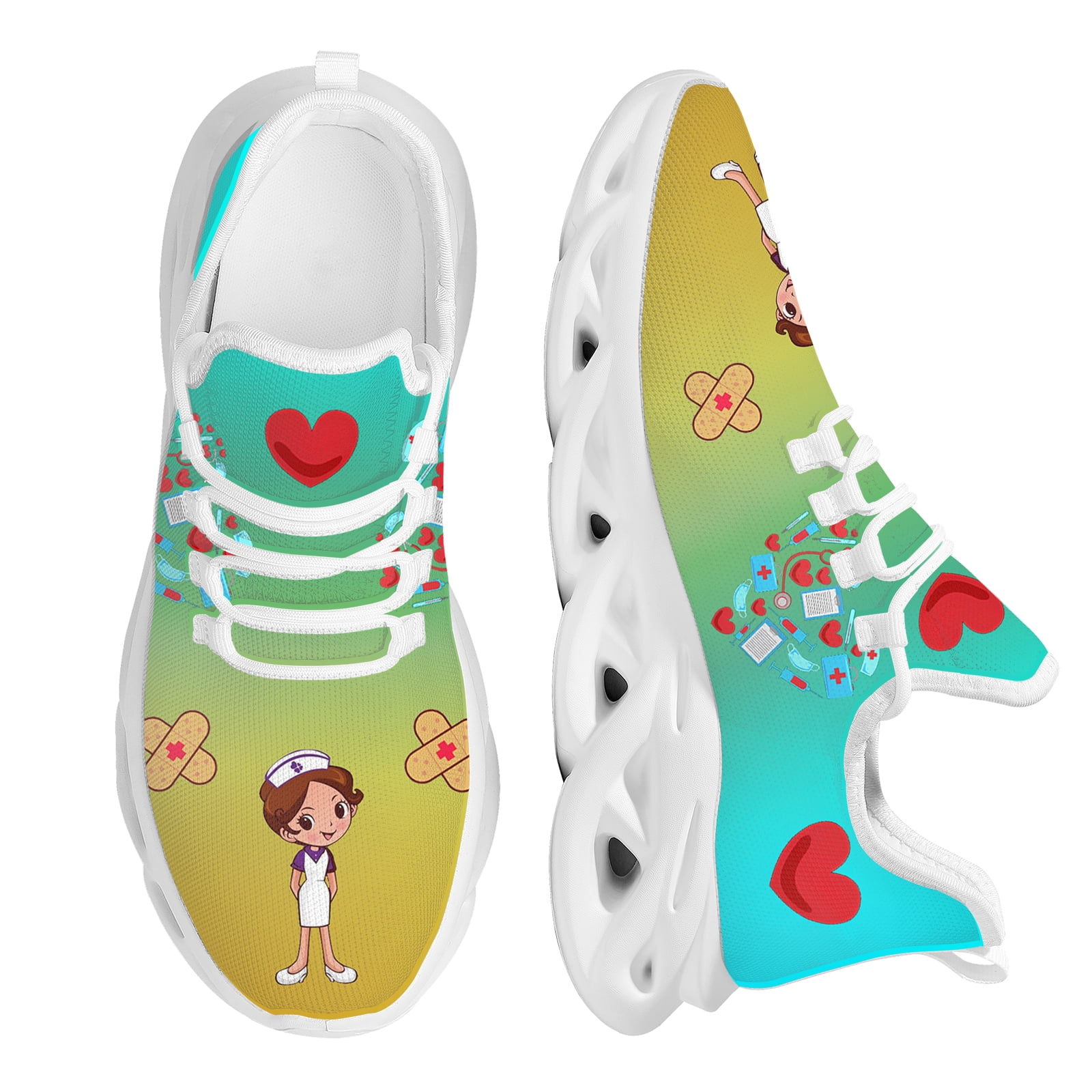 Kawaii Nurse Medical Assistant Running Sneakers for Women Nurse Shoe ...