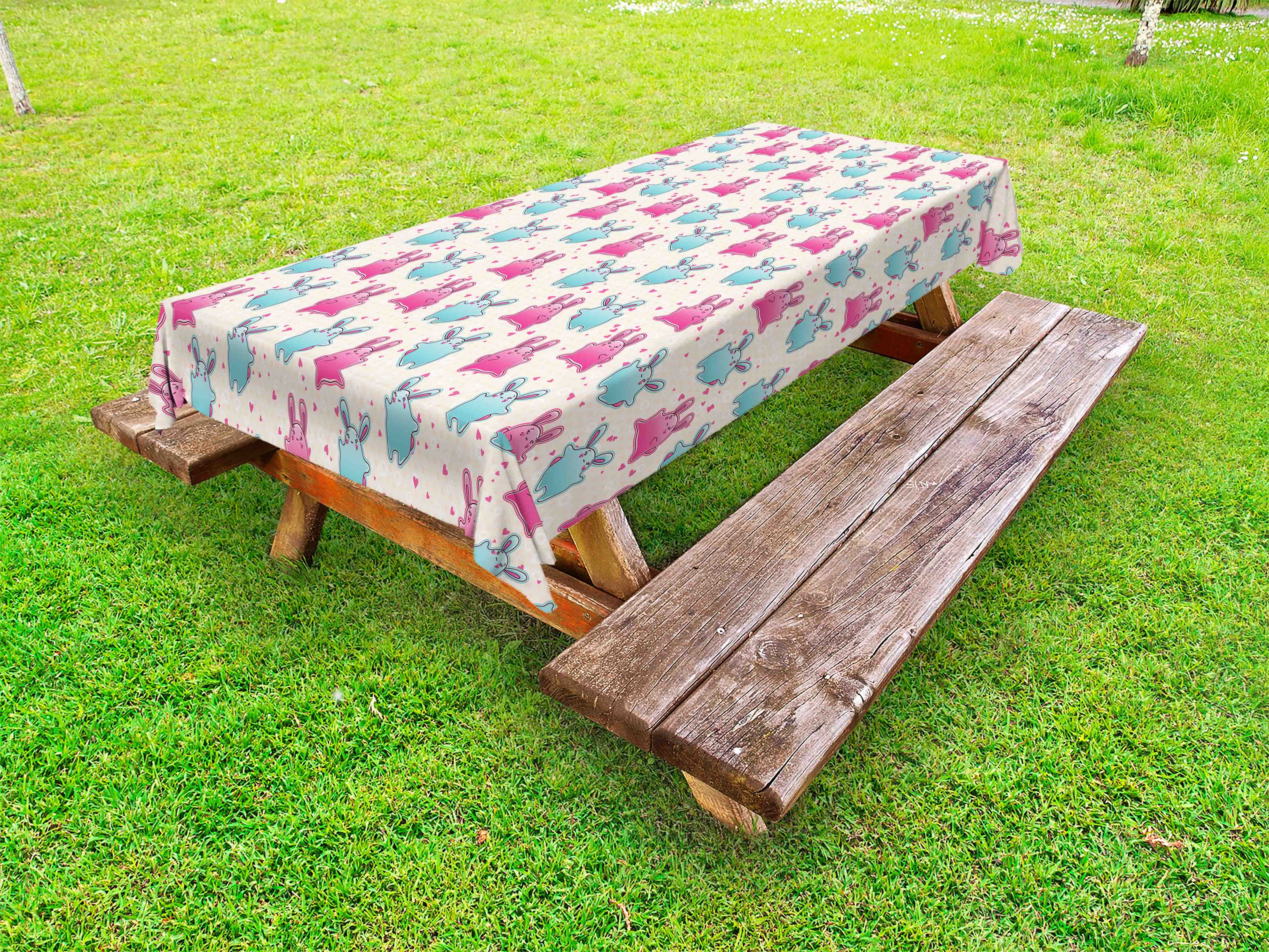 Kawaii Outdoor Tablecloth, Children Pattern with Cute Doodles Cartoon ...