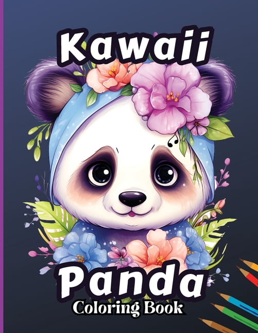 Kawaii Panda Coloring Book: Stress Relief & Relaxation Coloring Page ...