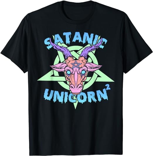 Kawaii Pastel Goth Baphomet Pentagram Nu Goth Pun T Shirt