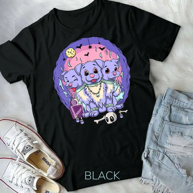 Kawaii Pastel Goth Cute Creepy 3 Headed Demon Dog Skull Vaporwave ...
