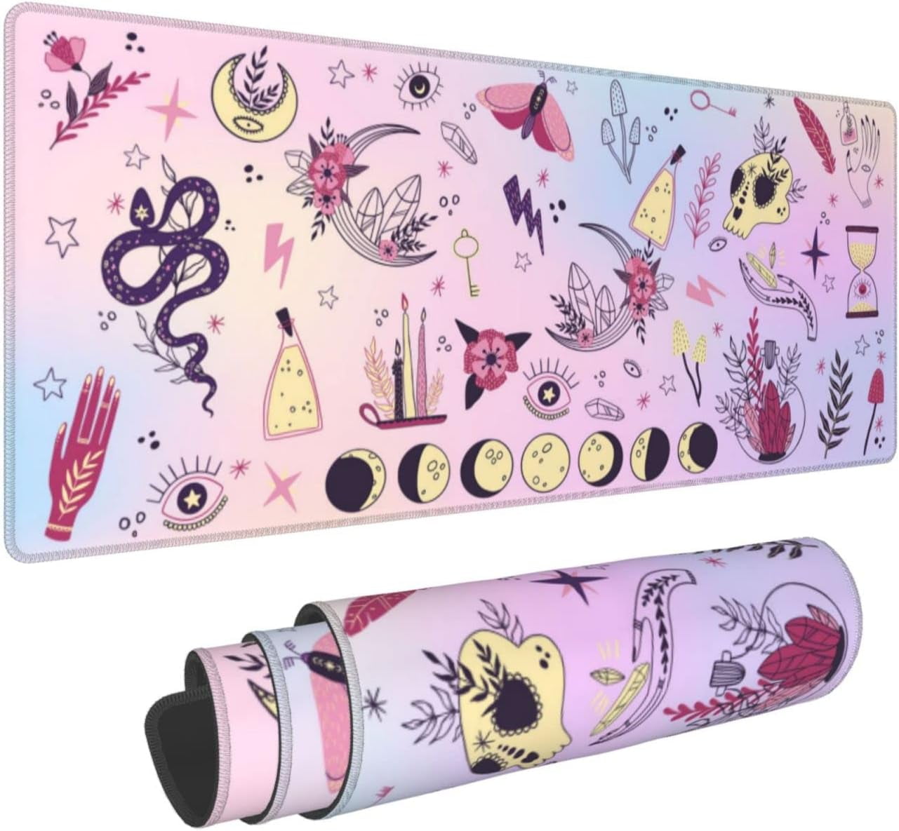 Kawaii Pastel Style Witchcraft Cute Witch Magic Gaming Keyboard Mouse ...