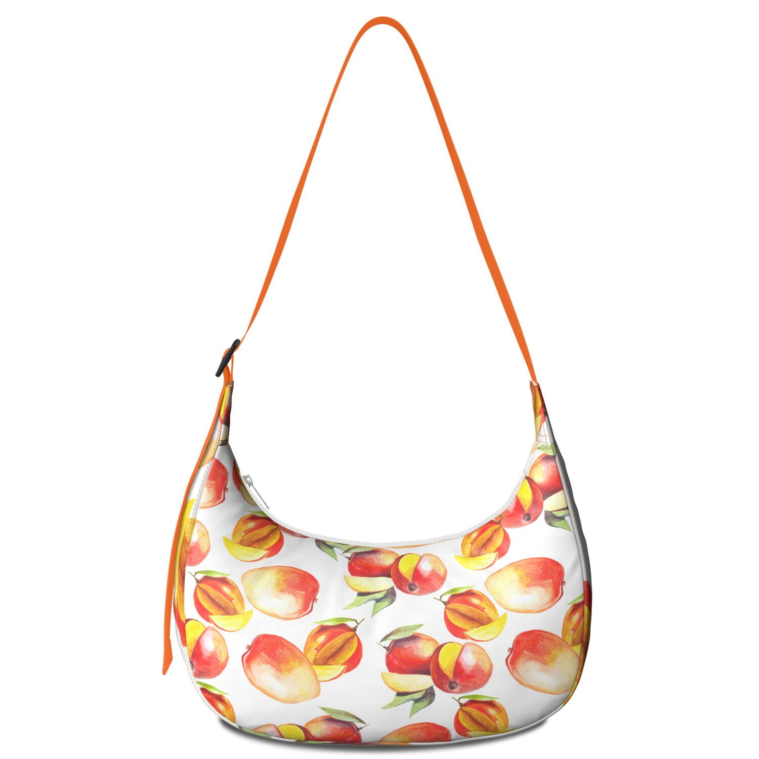 Kawaii Peach Print Crossbody Handbag for Women, Cute Pink Fruit ...
