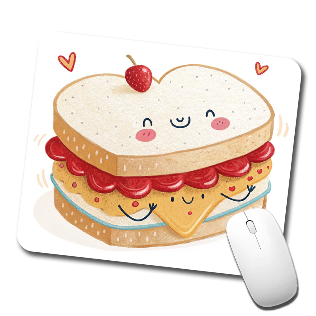 Kawaii Peanut Butter And Jelly Sandwich Mouse Pad Low Profile Gaming ...