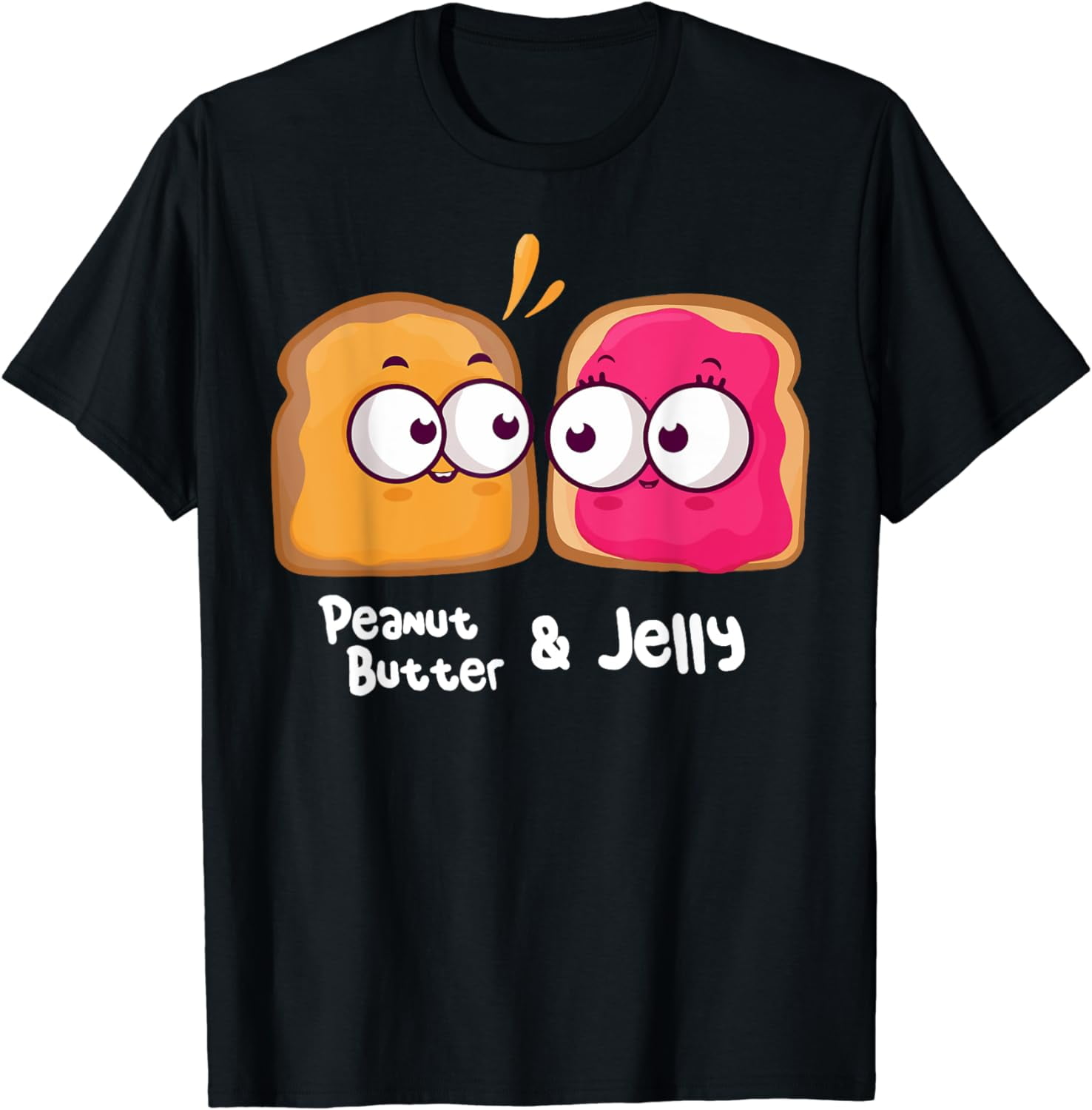 Kawaii Peanut Butter And Jelly Toast Matching Couple - PB&J T-Shirt ...