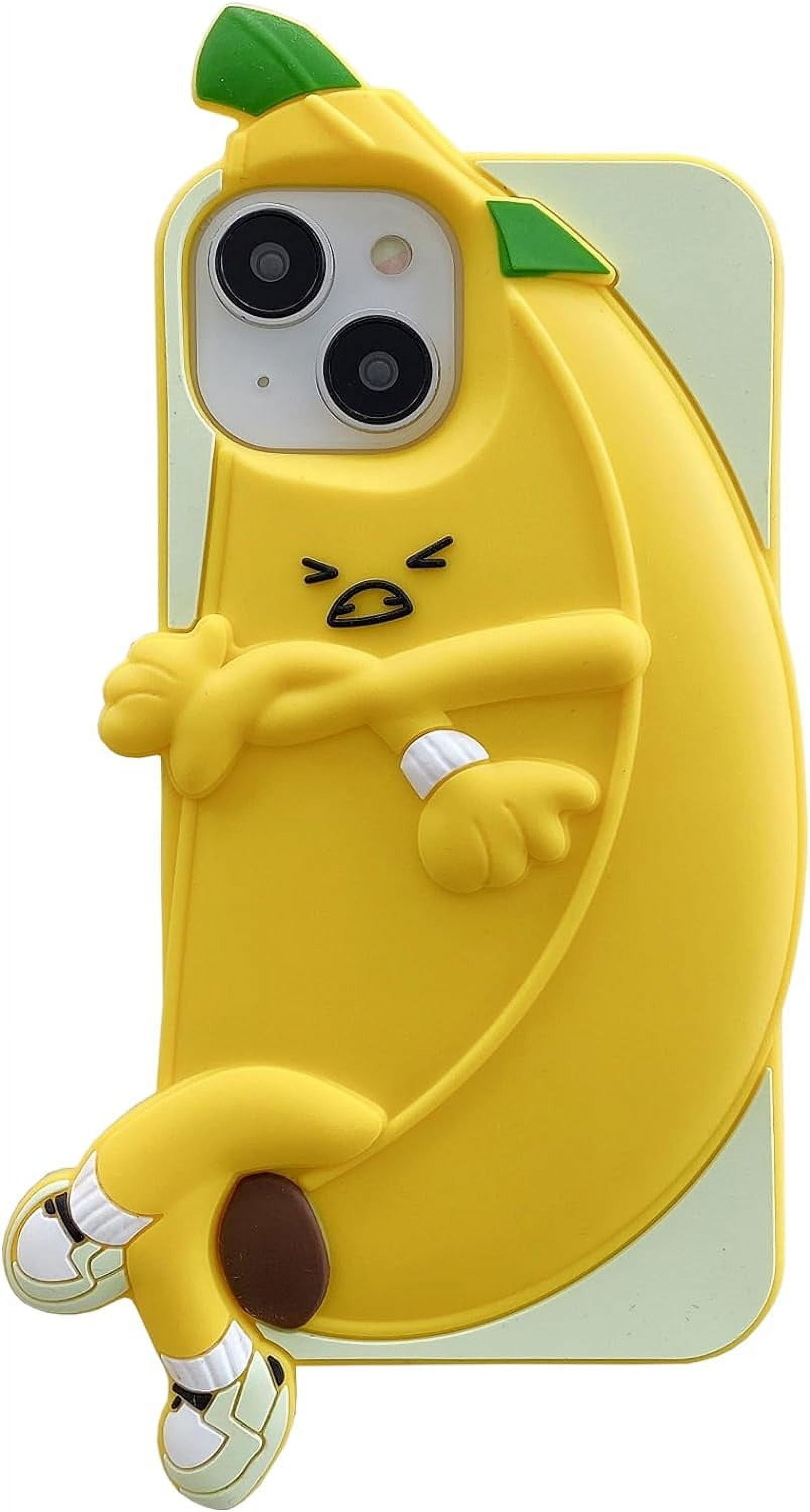 Kawaii Phone Cases Apply to iPhone 11,Cute Cartoon Banana Phone Case 3D ...