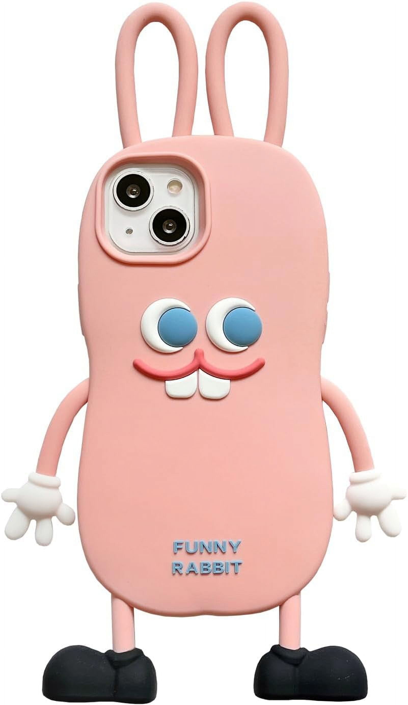 Kawaii Phone Cases Apply to iPhone 11,Cute Cartoon Bunny Phone Case 3D ...