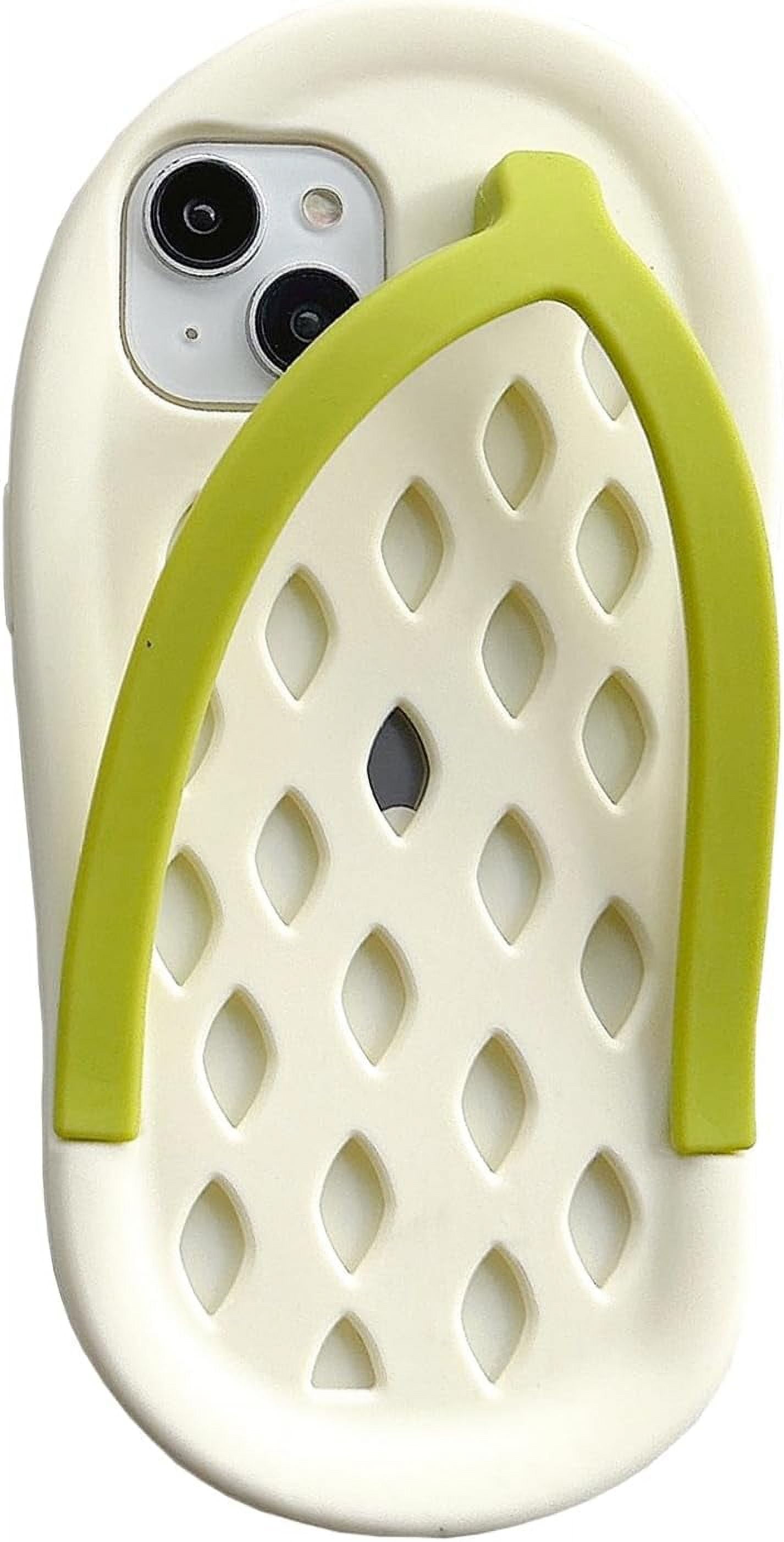 Kawaii Phone Cases Apply to iPhone 12 Pro Max,Cute Cartoon White Slippers Phone Case Hollow Out ...