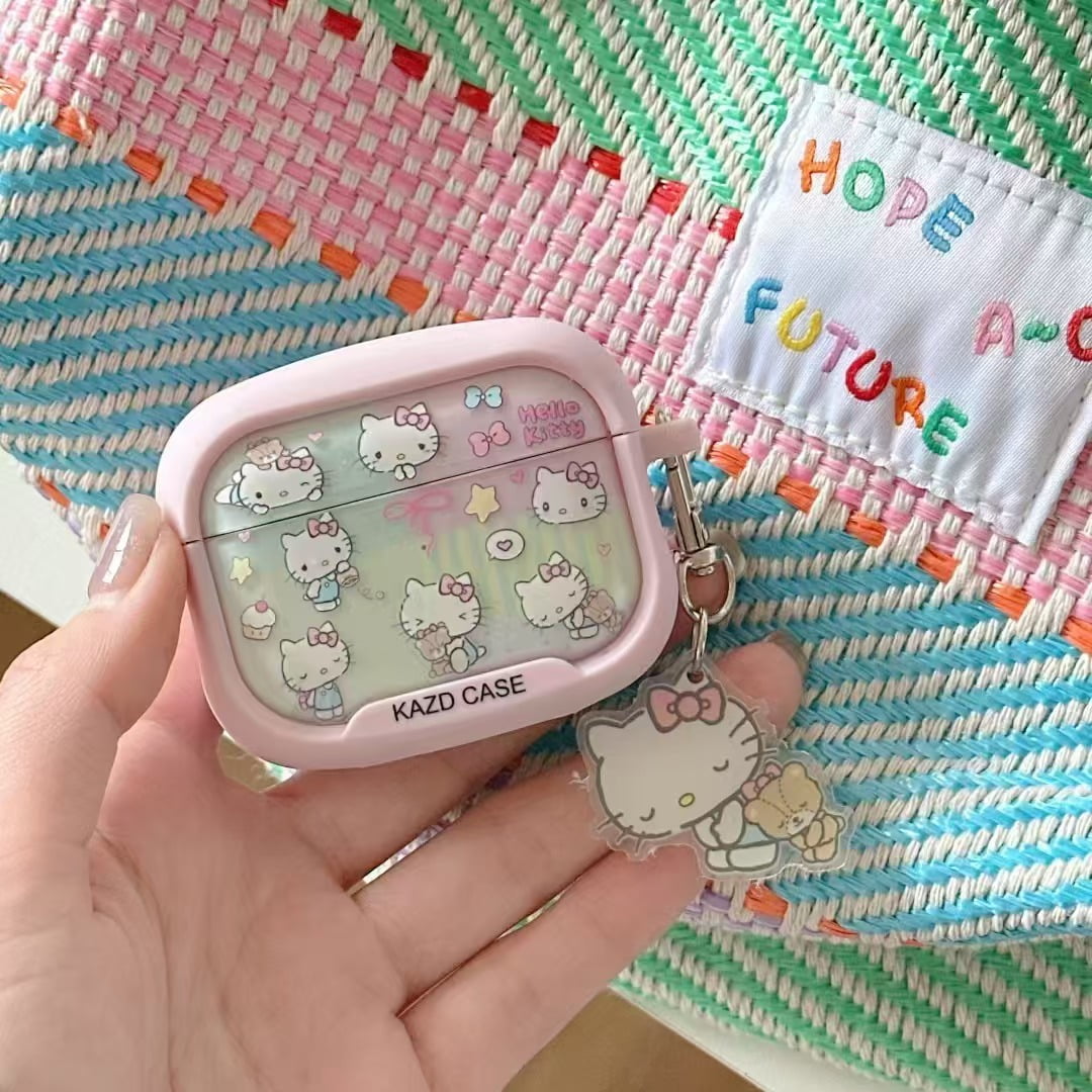 Kawaii Pink Hello Kitty Super Cute Sanrio Cartoon Anime Plastic Drop ...