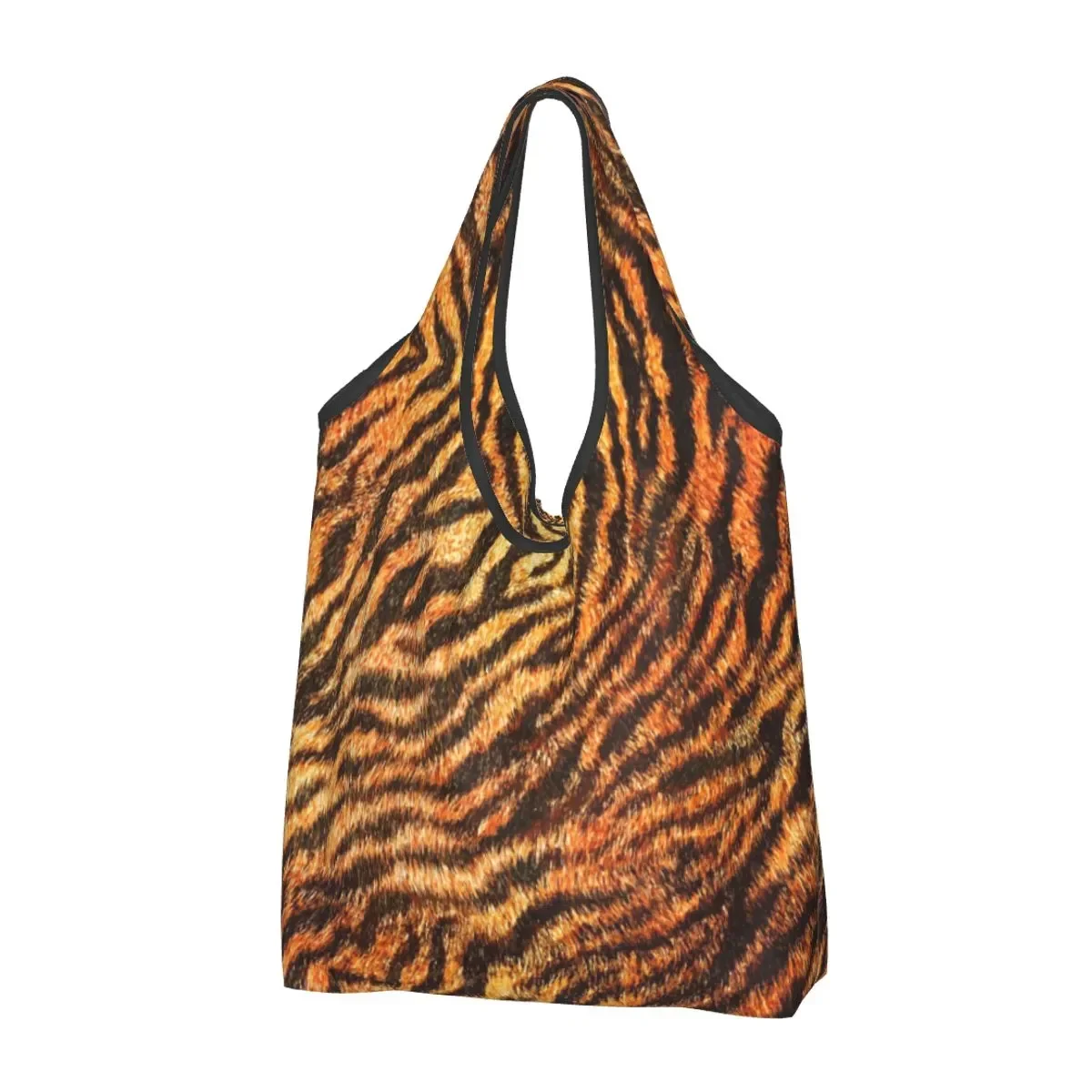 Kawaii Pink Leopard Shopping Tote Bag Portable Animal Print Grocery ...