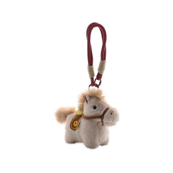 Kawaii Plush Horse Keychain Soft Stuffed Animal Bag Charm with Saddle ...