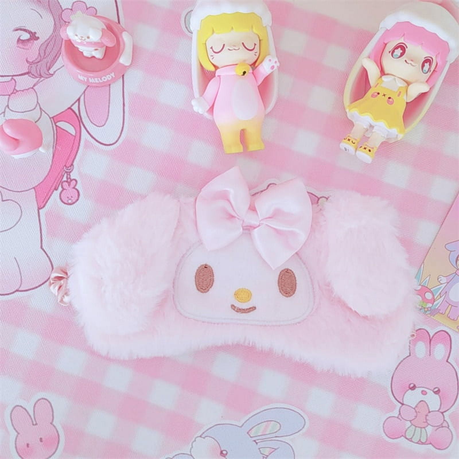Kawaii Plush Sanrio Eye Mask Kitty Anime Shading Sleep Protection ...