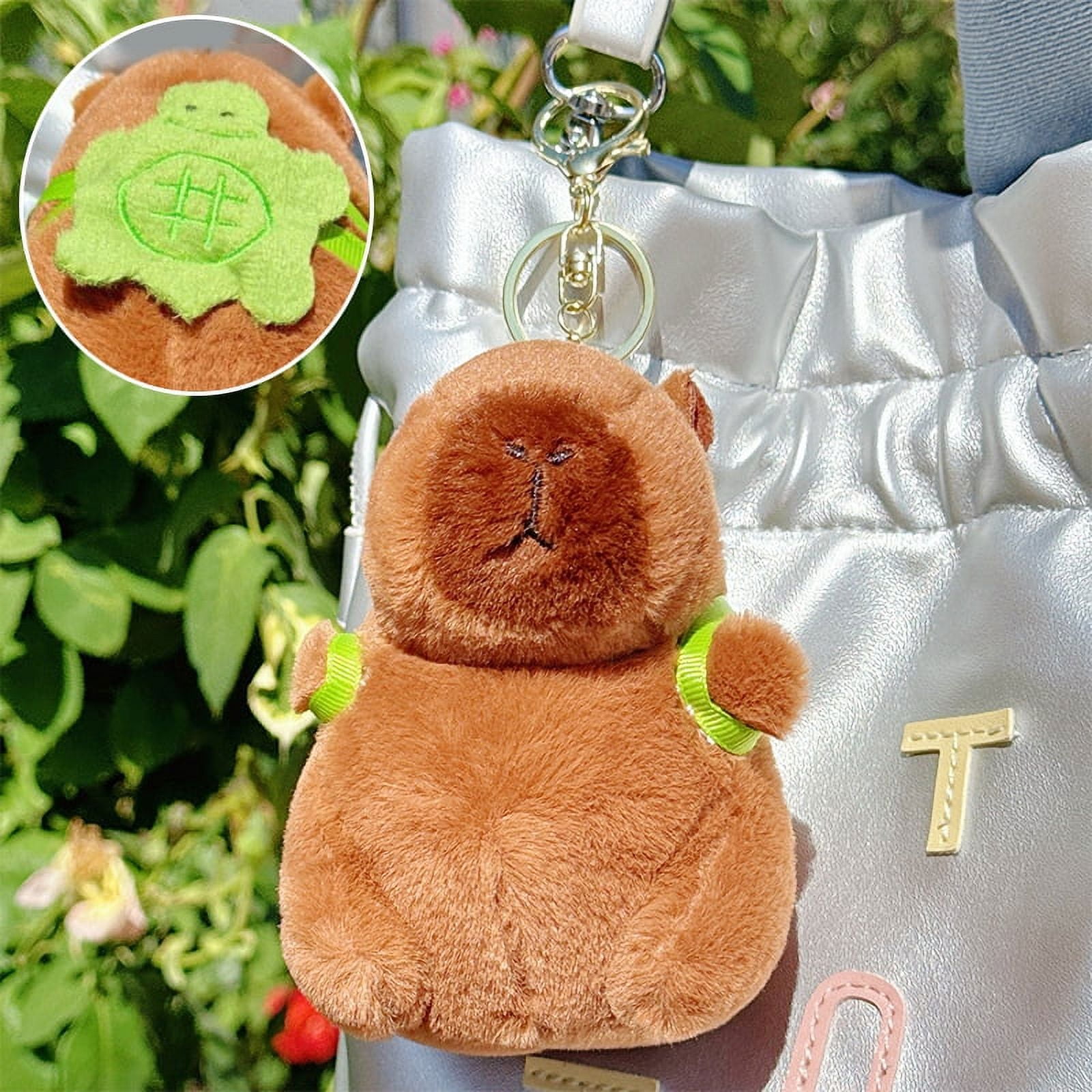 Kawaii Plush Snotty Capybara Keychain Cute Capybara With Turtle Bag ...