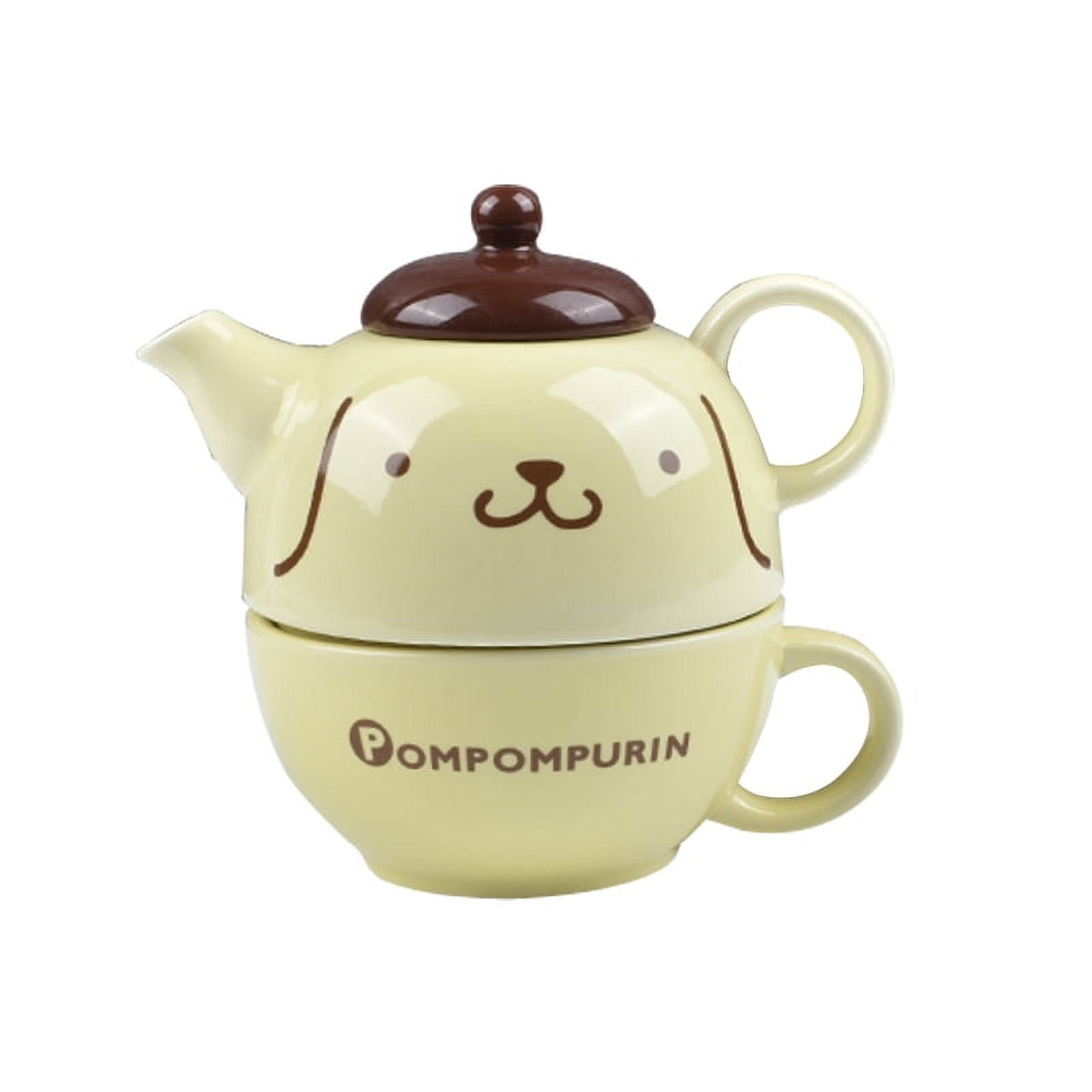 Kawaii PomPomPurin Ceramic Double-Deck Teapot Lovely Pom Pom Purin Cup ...
