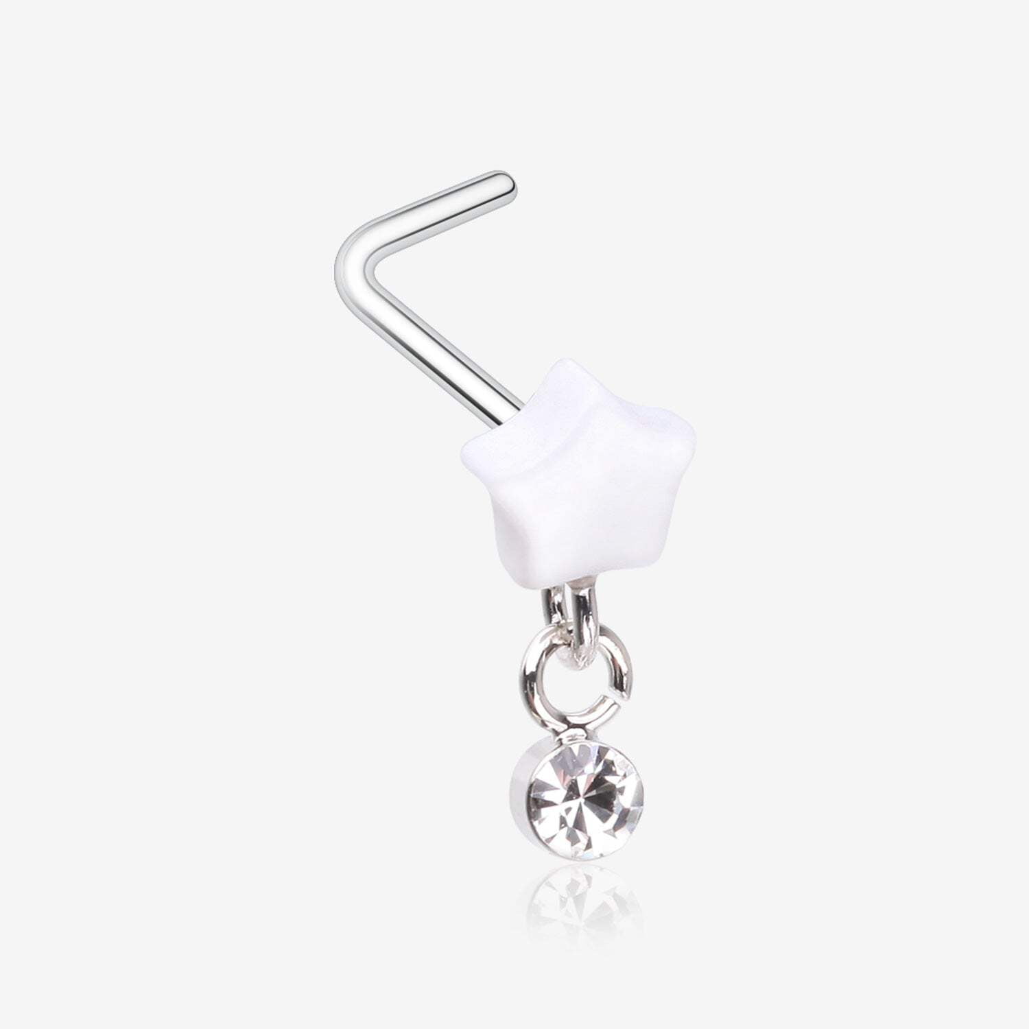 Kawaii Pop Fluffy Star Dangle Sparkle L-Shaped Nose Ring - Walmart.com