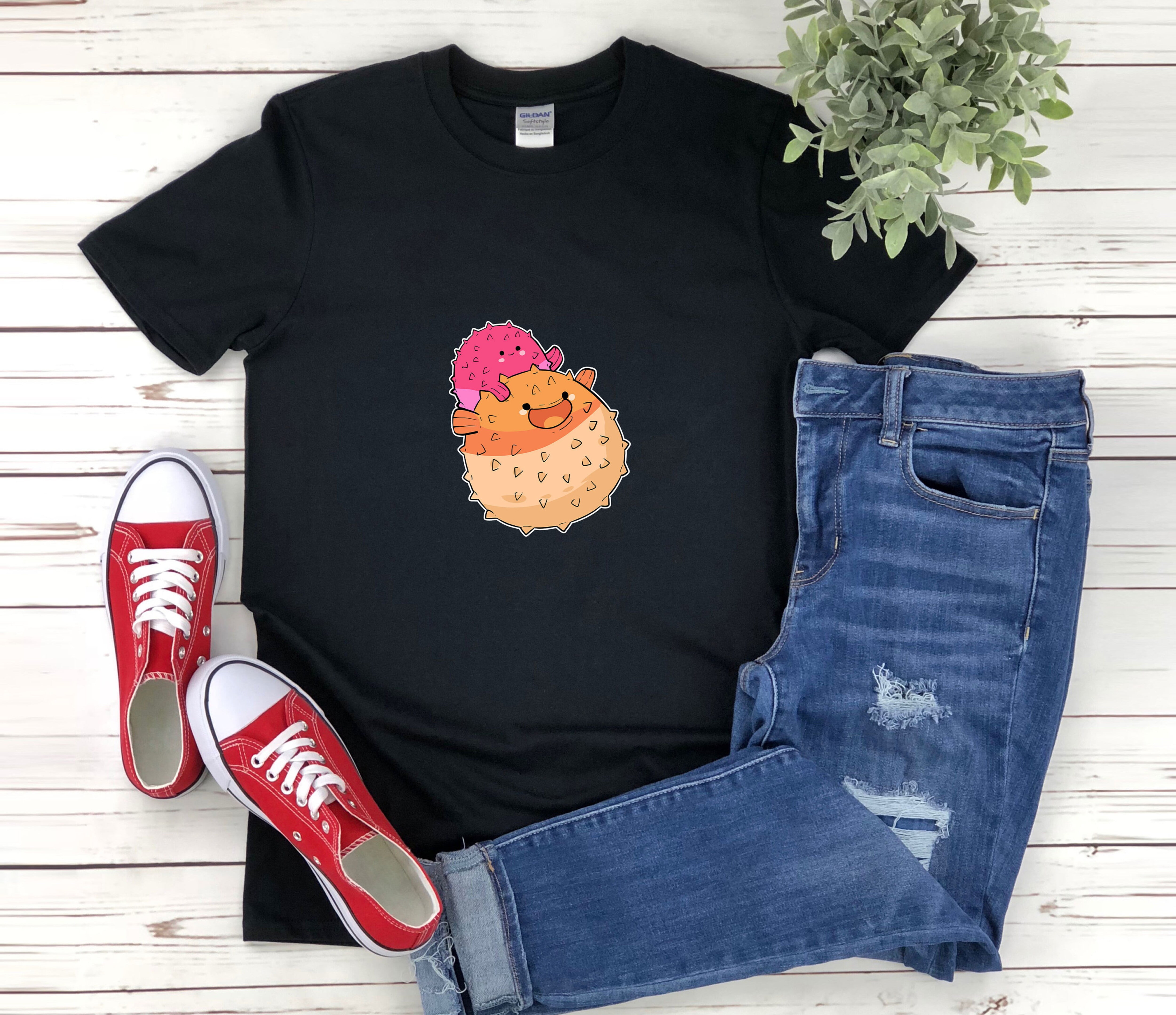 Kawaii Pufferfish, Puffer Fish Shirt, Cute Pufferfish, Cute Fish Shirt ...