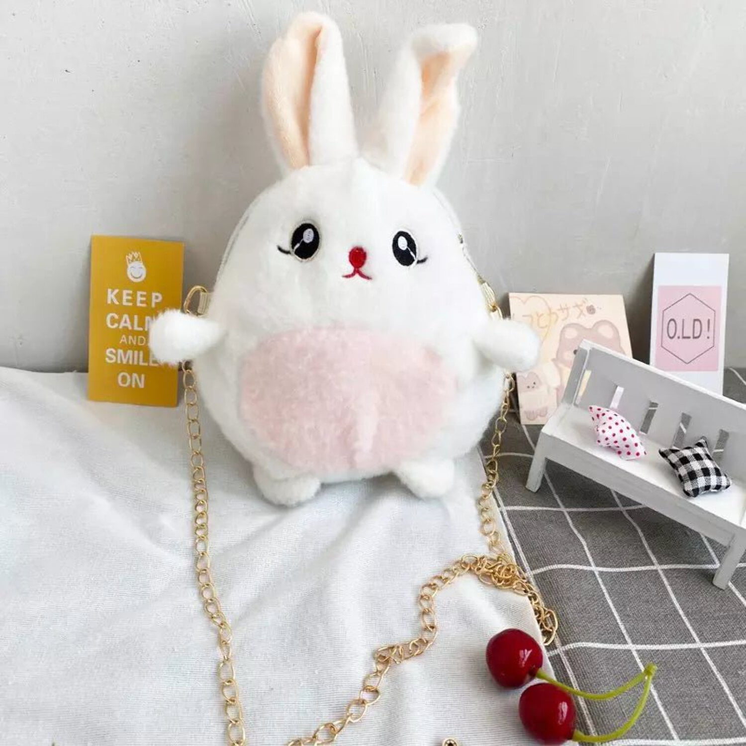 Kawaii Rabbit Plush Purse Crossbody Bag for Girls - Walmart.com