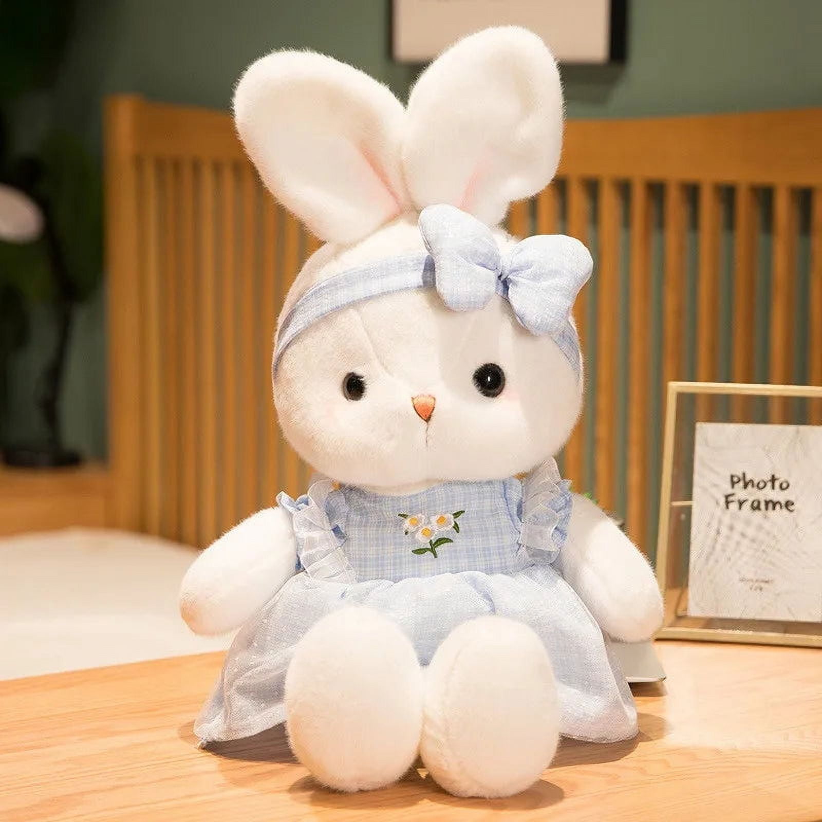 Kawaii Rabbit Plush Toy Stuffed Animal Soft Plushie Princess Rabbit ...