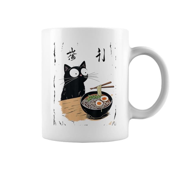 Kawaii Ramen Cat Cute Japanese Food For Anime Noodle Lovers Coffee Mugs ...