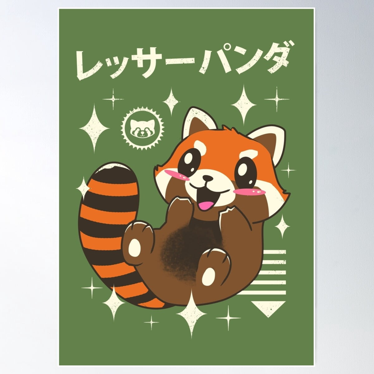 Kawaii Red Panda Poster Wall Art, Modern Wall Decor For Living Room ...
