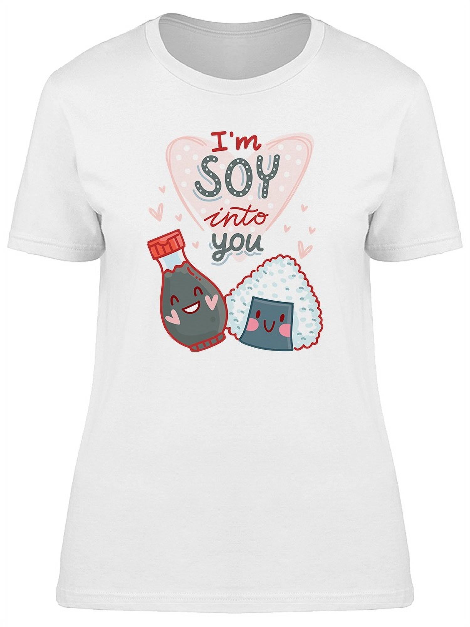 Kawaii Rice And Soy Smile Funny T-Shirt Women -Image by Shutterstock ...