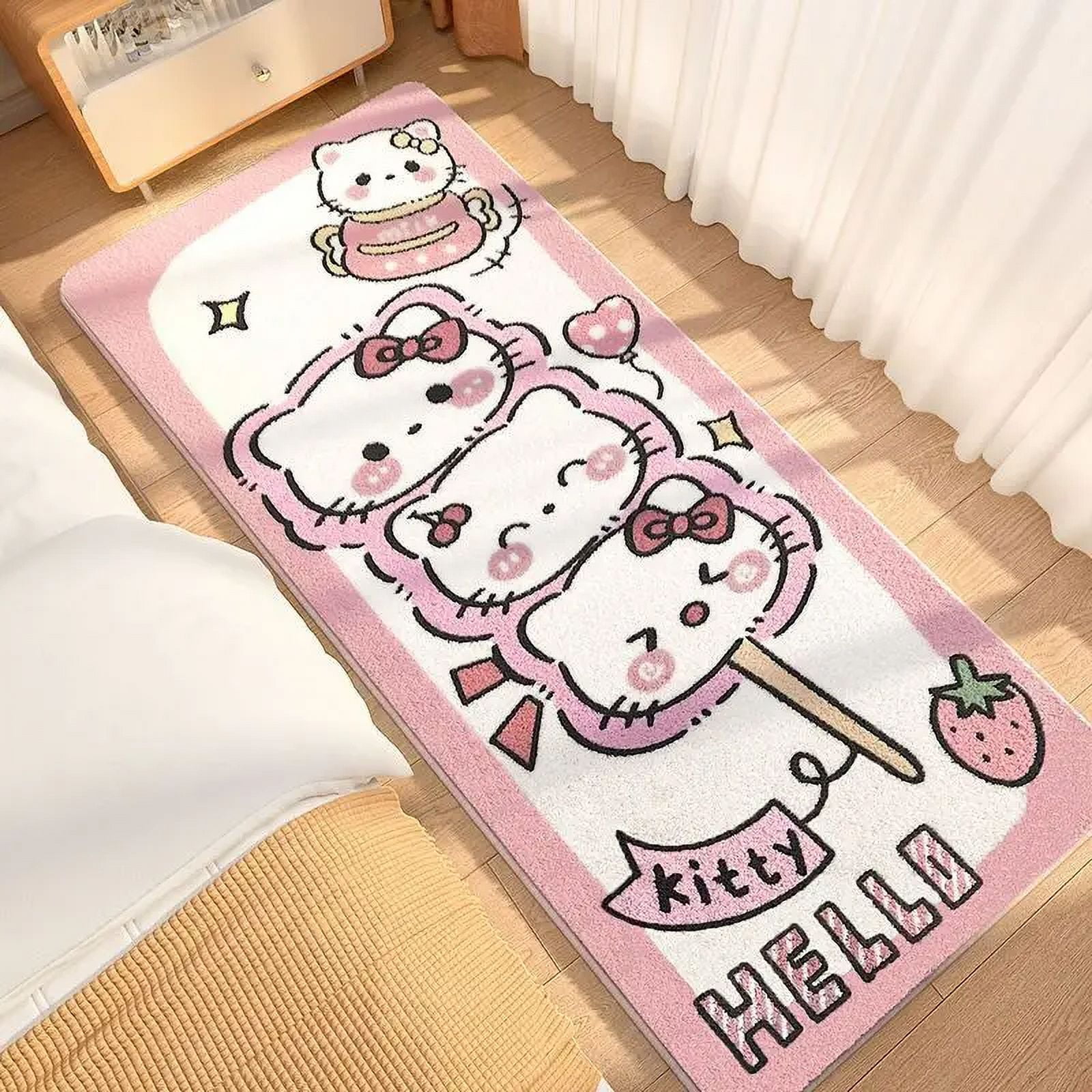 Kawaii Rugs for Bedroom Plush Fluffy Pochacco Melody Cinnamoroll Kuromi ...