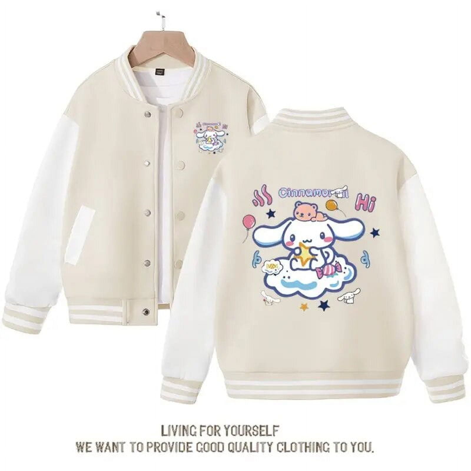 Kawaii Sanrio Anime Cartoon Cinnamoroll Printing Spring Coat Cute ...