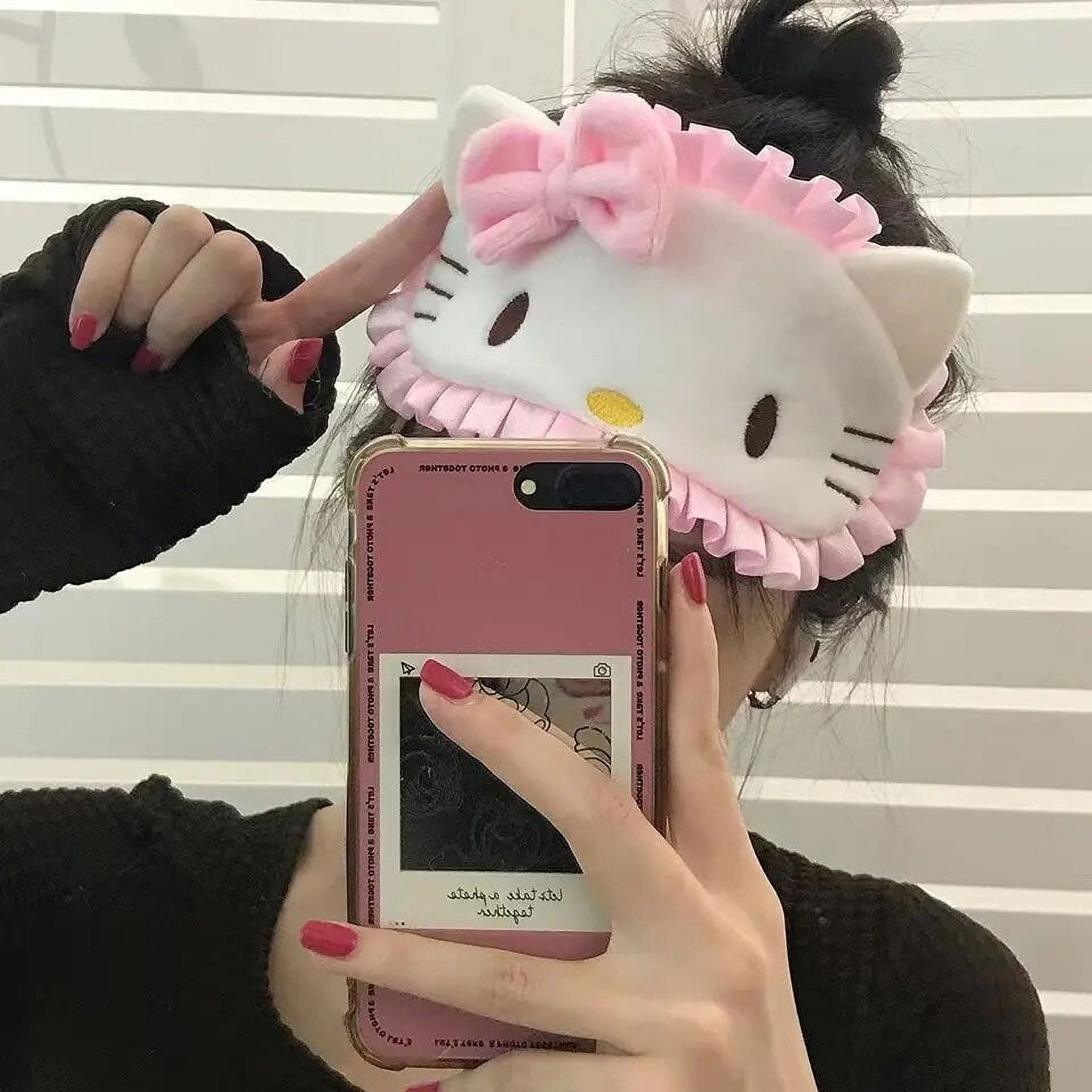 Kawaii Sanrio Anime My Melody Hello Kitty Lace Bow Eye Mask Cute ...