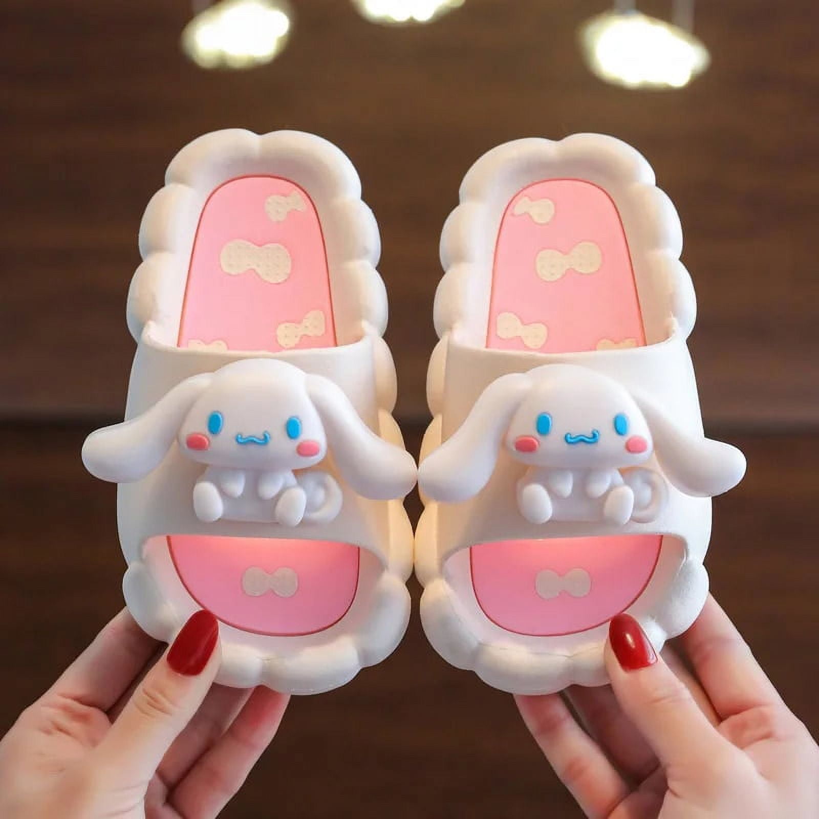 Kawaii Sanrio Anime Slippers Cute Cinnamoroll Hello Kitty Cartoon ...
