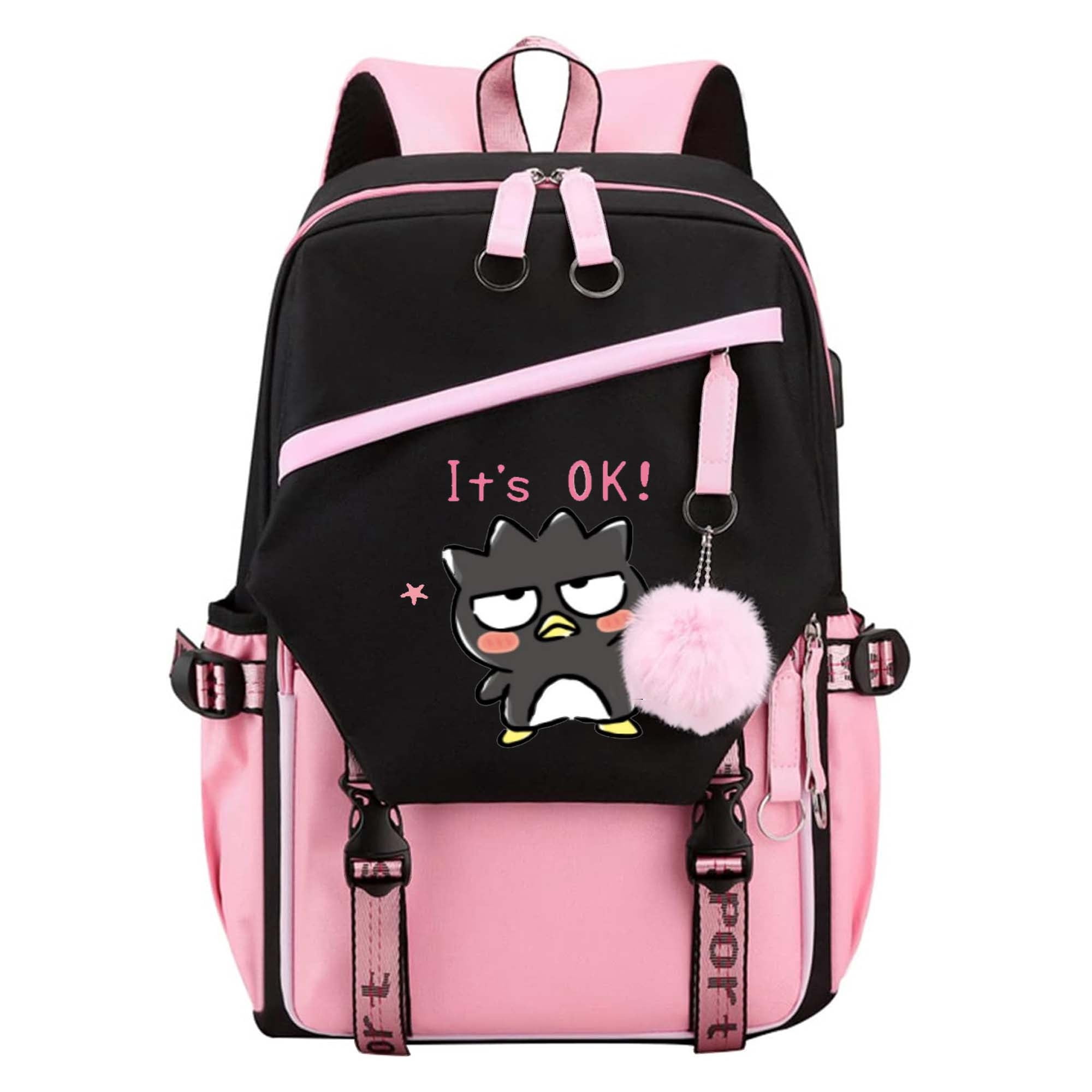 Kawaii Sanrio Backpack with Cute Accessories Casual Aesthetic Daypack ...