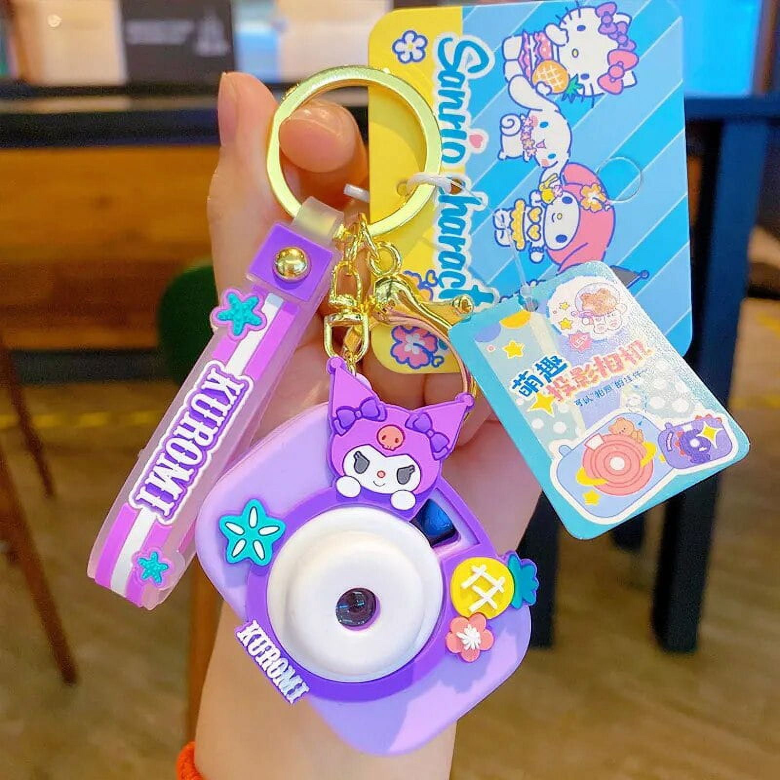 Kawaii Sanrio Camera Pendant Keychain Kuromi Car Keyring Mobile Phone ...