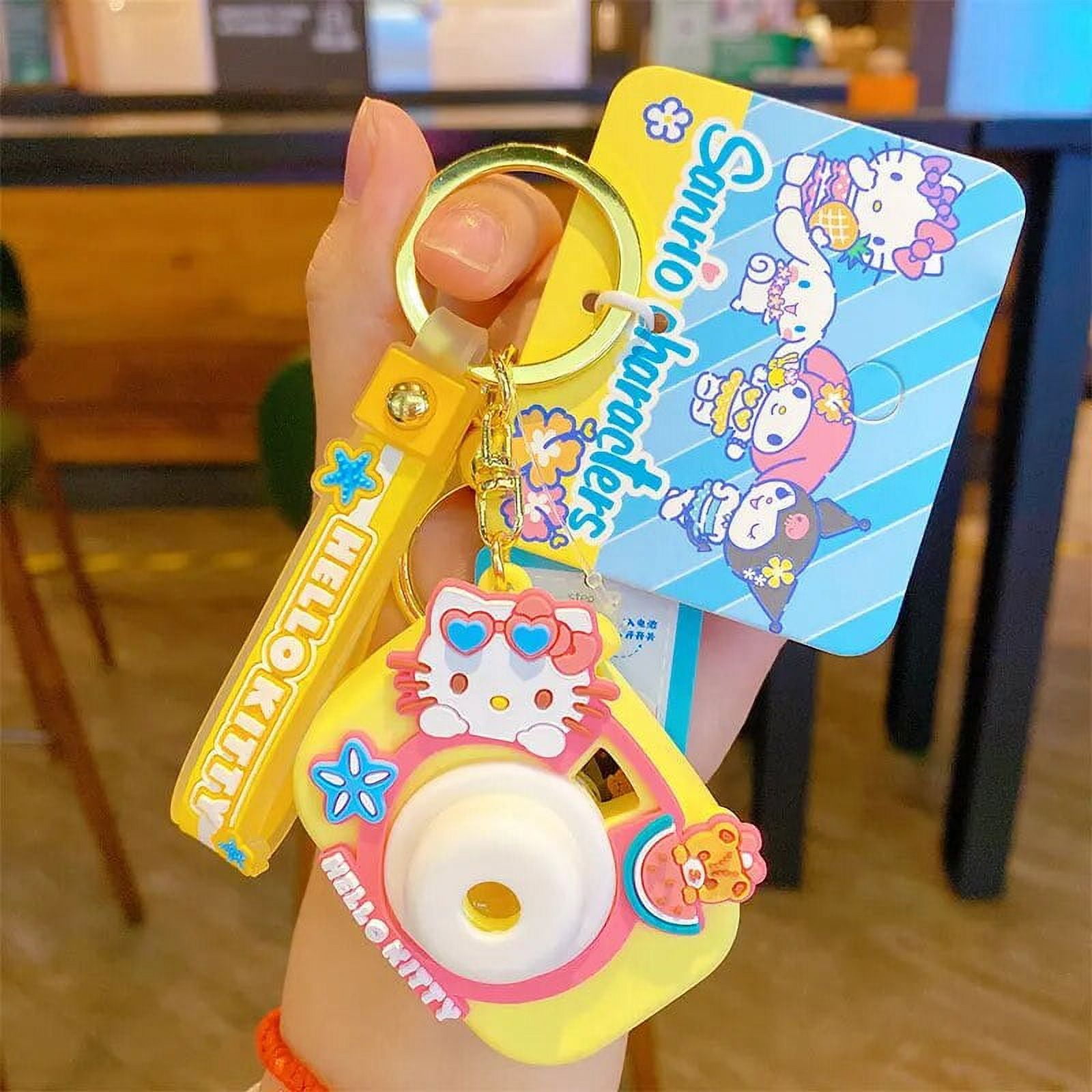Kawaii Sanrio Camera Pendant Keychain Kuromi Car Keyring Mobile Phone ...