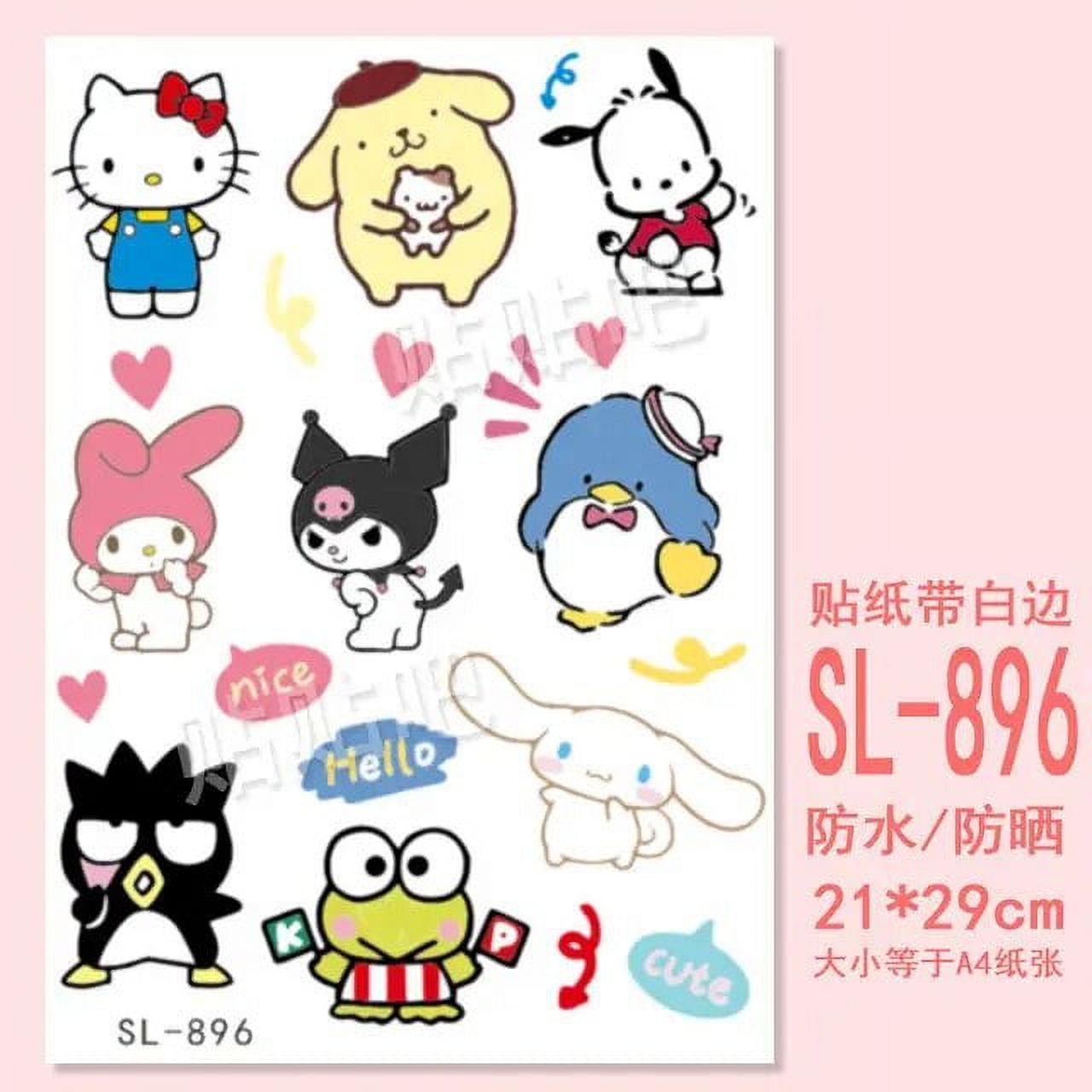 Kawaii Sanrio Car Sticker Cute Cartoon Kulomi Ipad Laptop Decoration ...