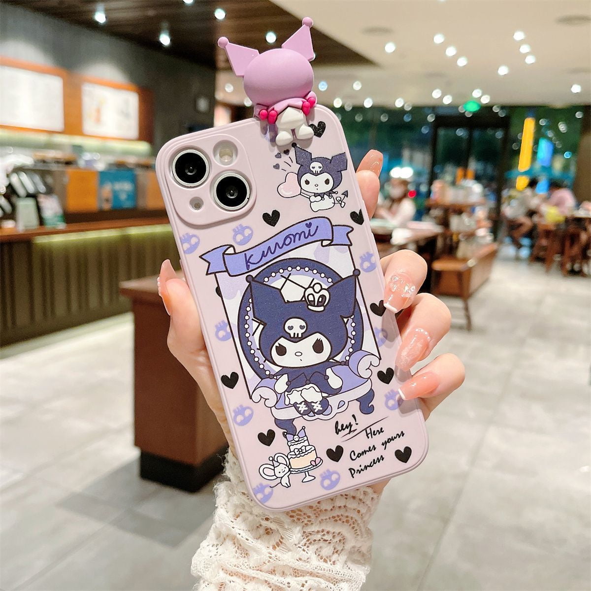 Kawaii Sanrio Cartoon Hello Kitty Iphone 11/12/13/14 Pro Max Kuromi ...