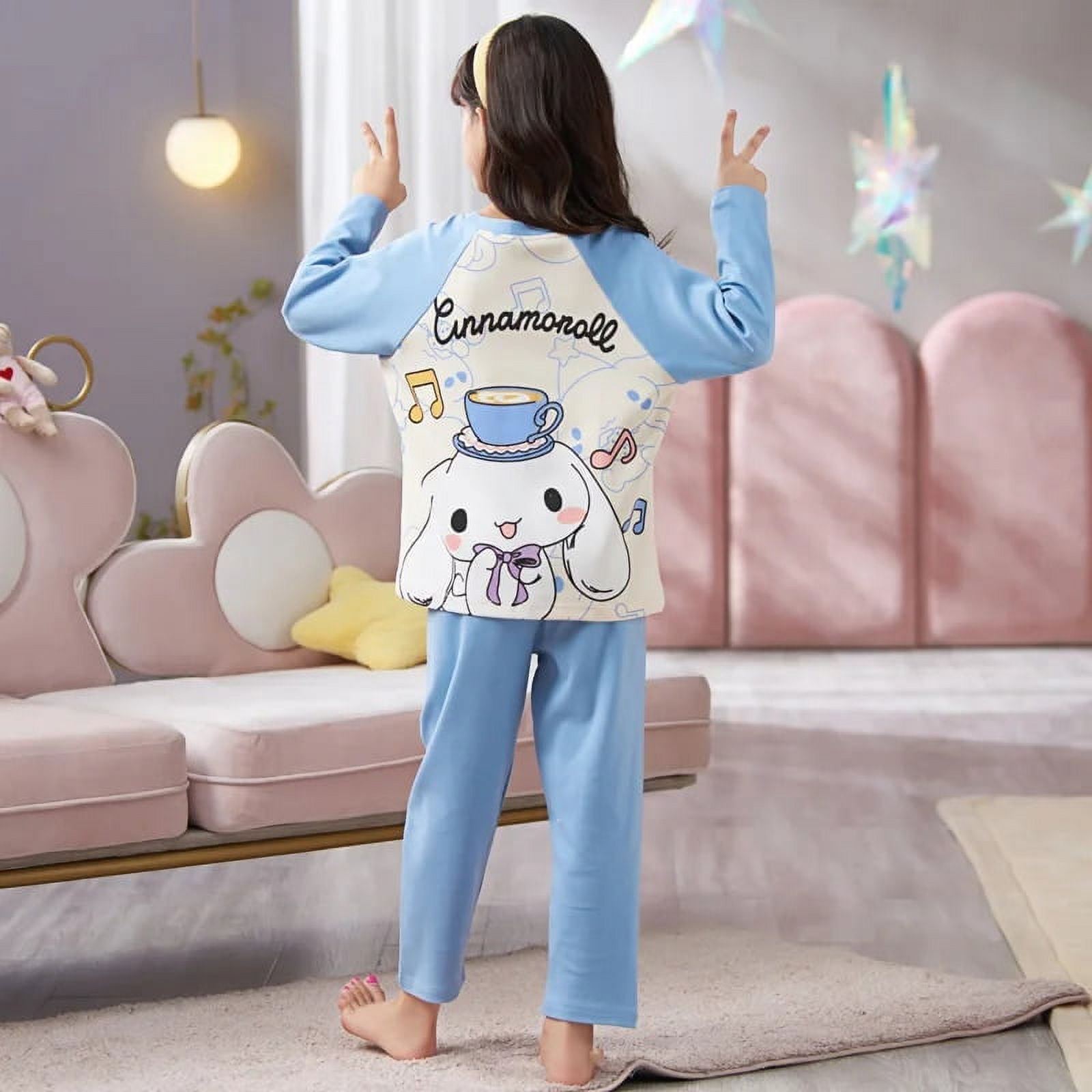Kawaii Sanrio Cartoon Kuromi Mymelody Cinnamoroll Pachacco Cute Pajamas ...