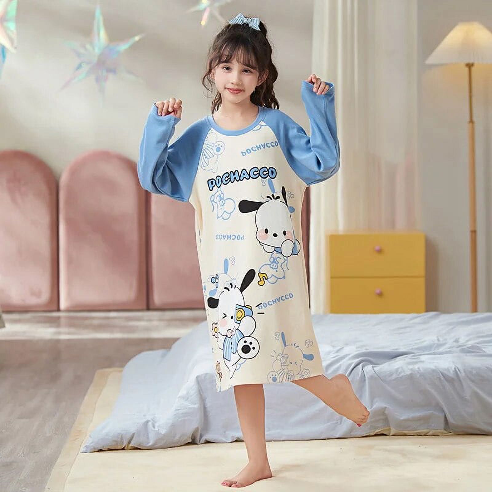Kawaii Sanrio Children Cartoon Nightgown Hello Kitty Cinnamoroll ...