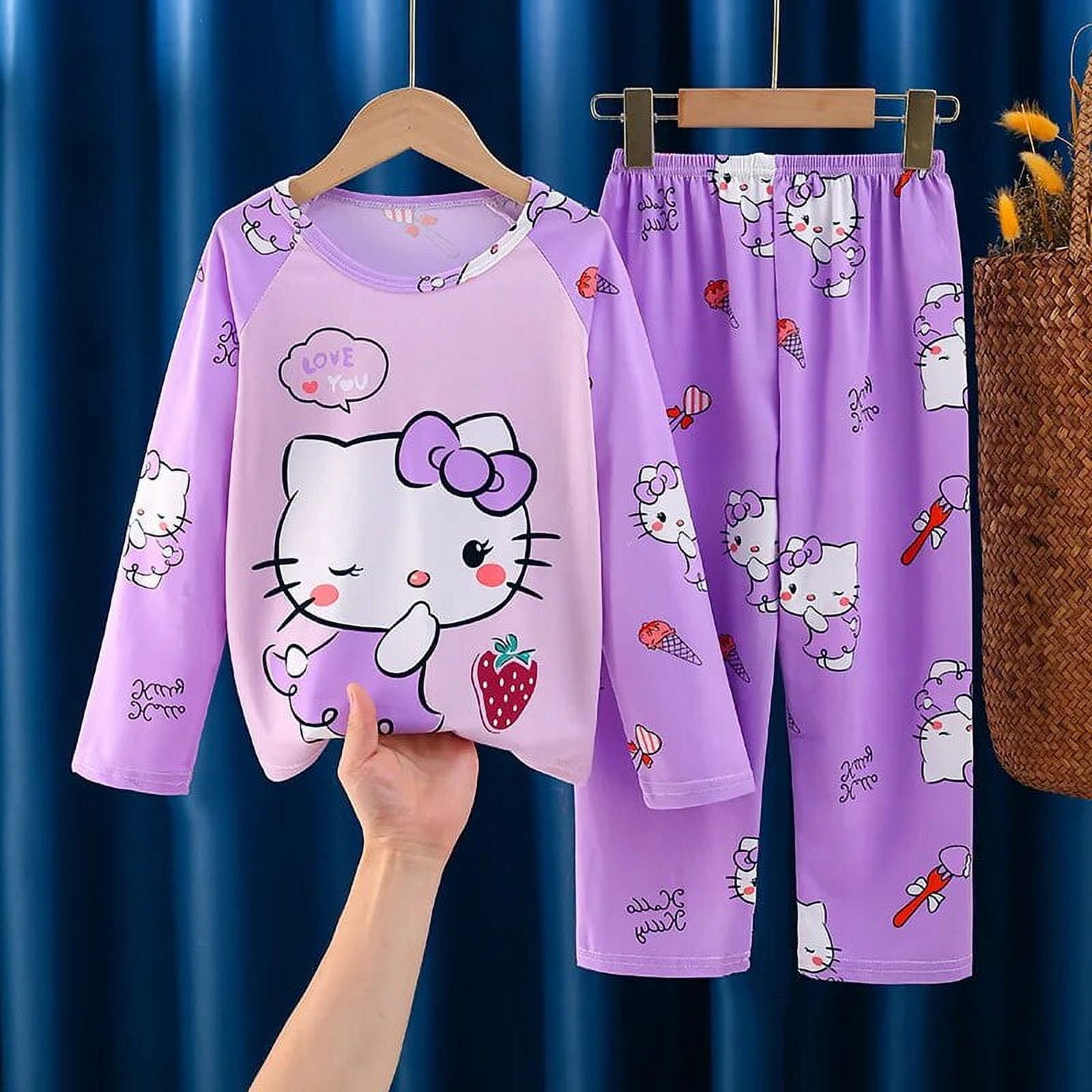 Kawaii Sanrio Children Pajamas Hello Kitty Kuromi Cinnamoroll My Melody ...