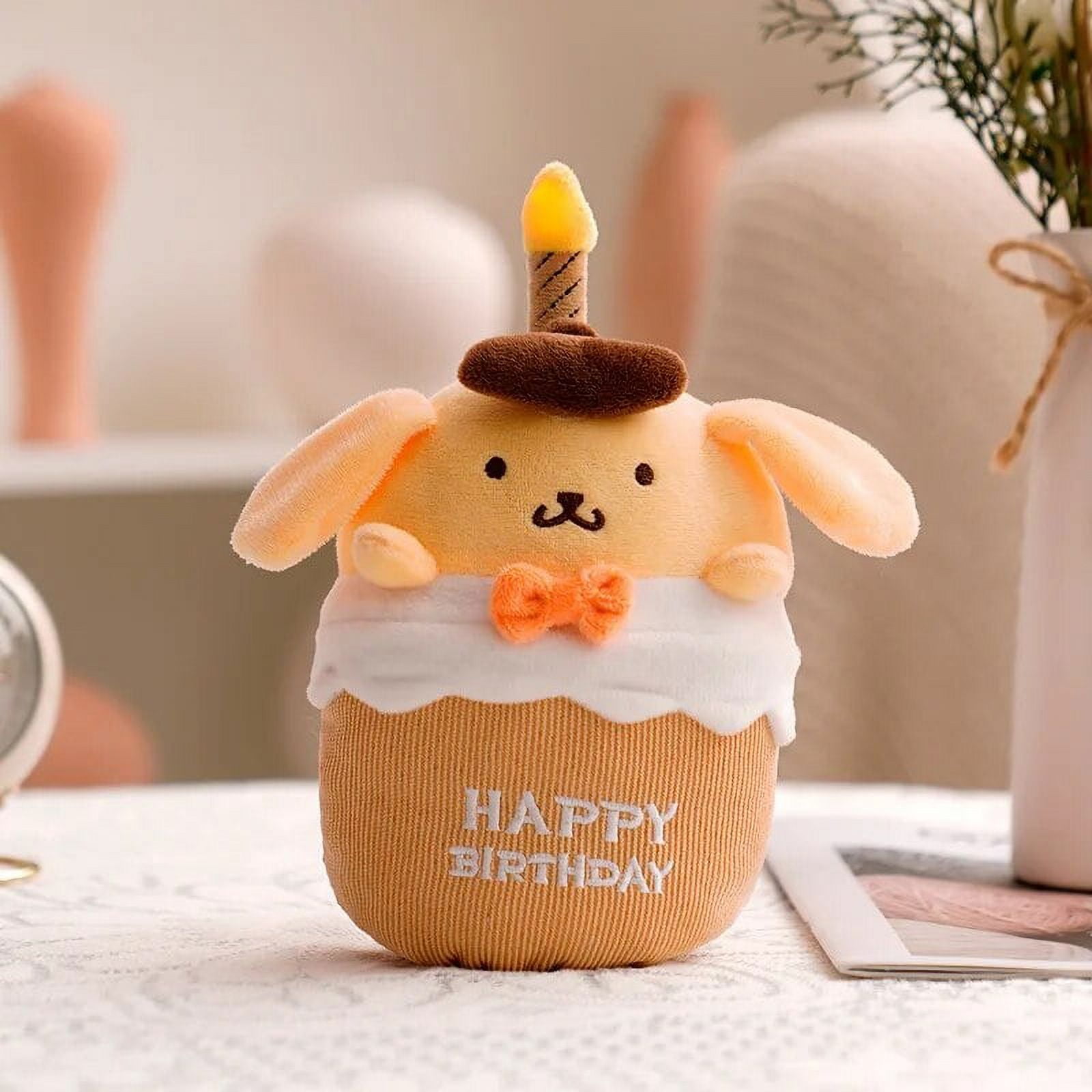 Kawaii Sanrio Cinnamoroll Birthday Cake Plush Toys Cartoon Kuromi My ...