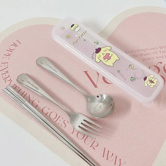Kawaii Sanrio Cinnamoroll Hello Kitty Kuromi Cartoon Kids Spoon ...