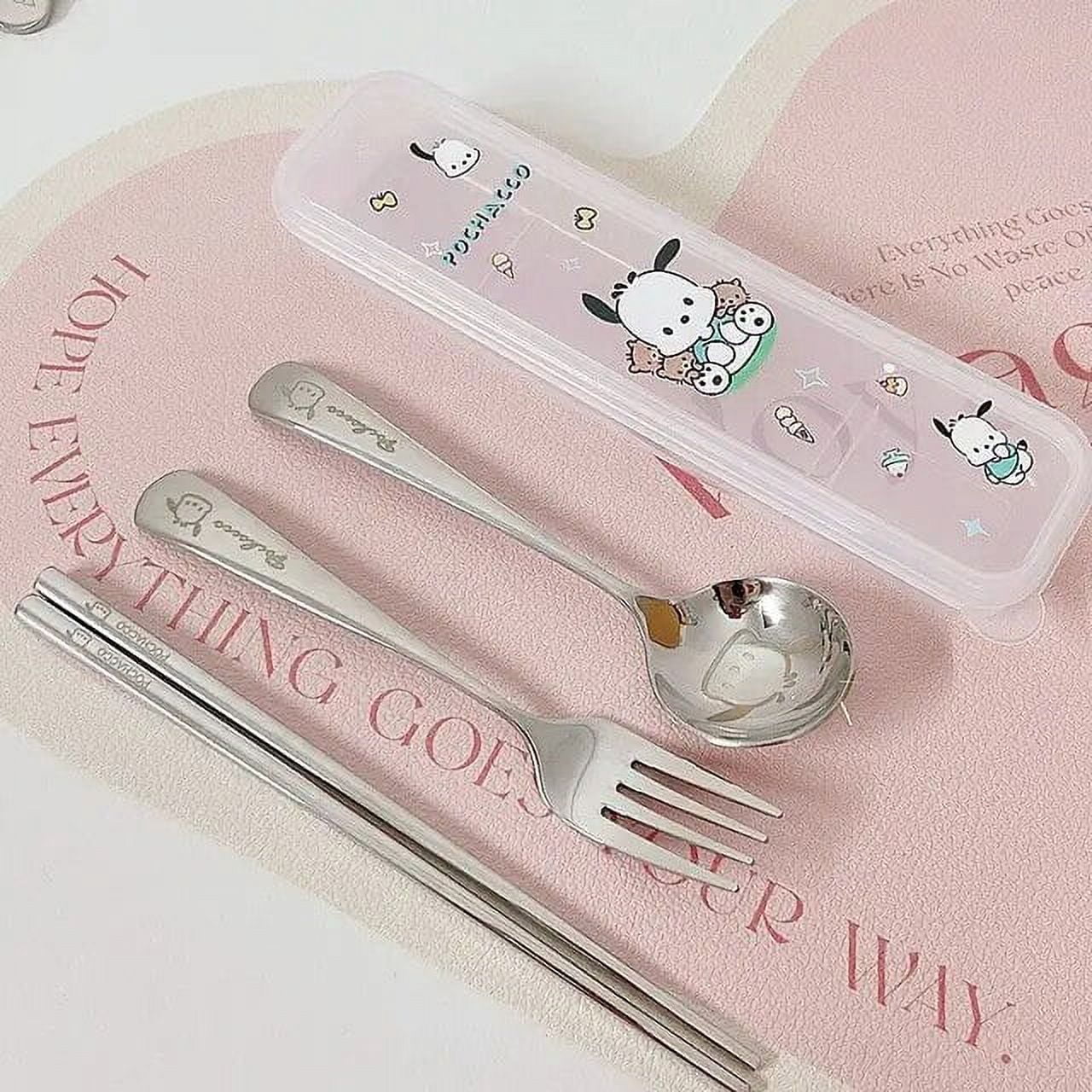 Kawaii Sanrio Cinnamoroll Hello Kitty Kuromi Cartoon Kids Spoon ...