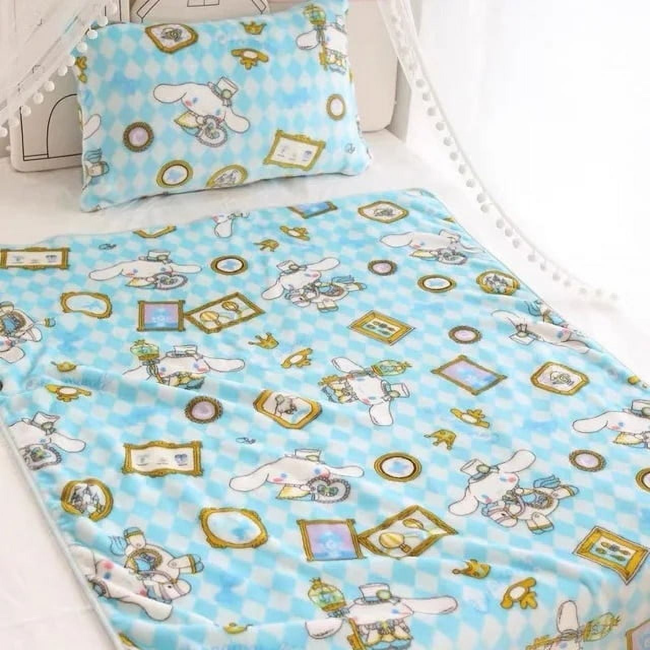 Kawaii Sanrio Coral Wool Blanket Kuromi Hello Kitty Office Lunch Break ...