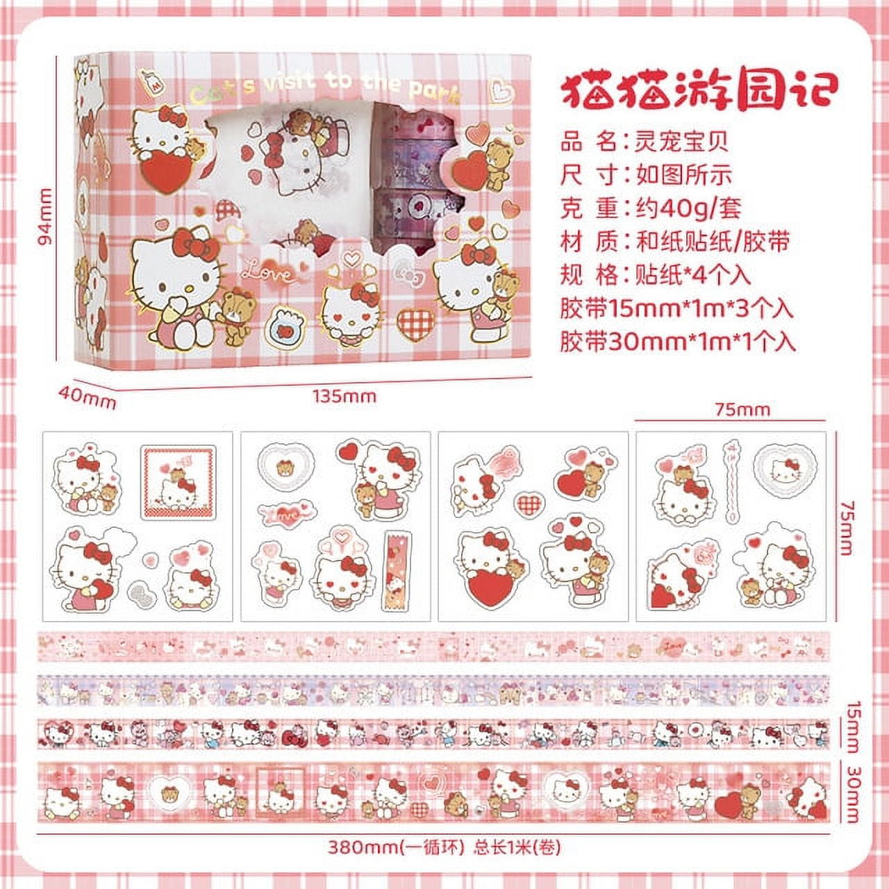 Kawaii Sanrio DIY Hand Account Stickers Hello Kitty Kuromi Pochacco ...