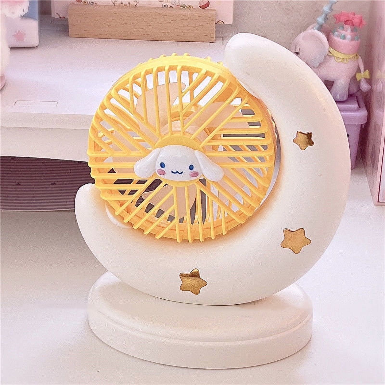 Kawaii Sanrio Fan Kuromi My Melody Cinnamoroll Mini Fan Anime Cartoon ...