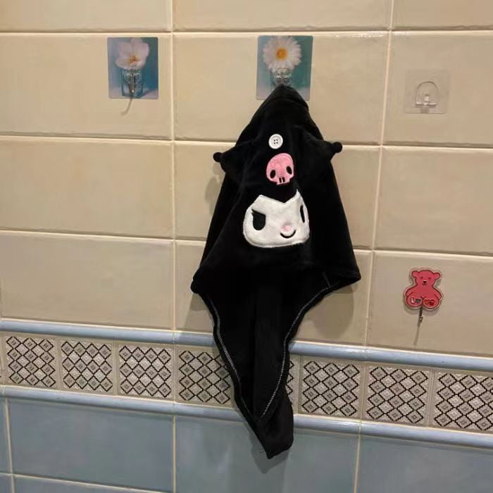 Kawaii Sanrio Hair Drying Cap Kuromi Accessories Cartoon Cute Anime ...