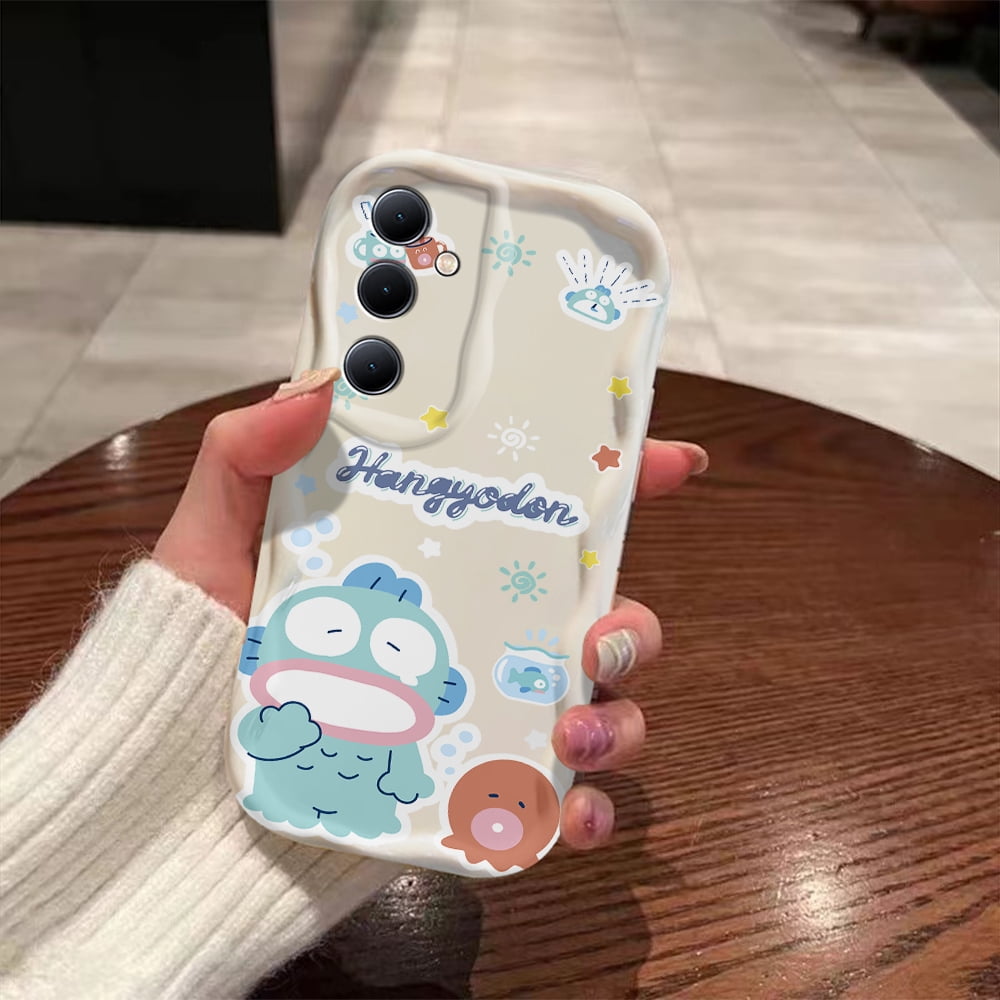 Kawaii Sanrio Hangyodon 3D Wave Phone Case For Samsung Galaxy S24 S22 ...