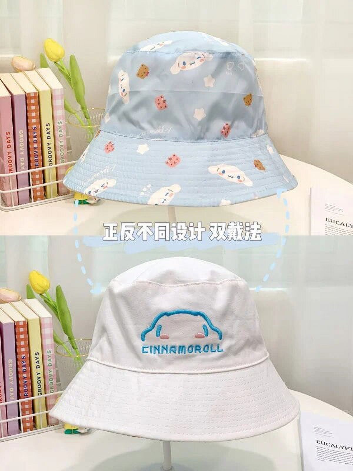 Kawaii Sanrio Hat Hello Kitty Kuromi My Meldoy Cute Cartoon Fisherman's ...